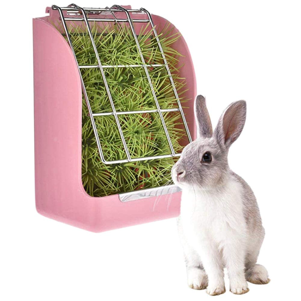 Huloretions Hay Feeder for Rabbit, Guinea Pig Hay Feeder with Heavy ...