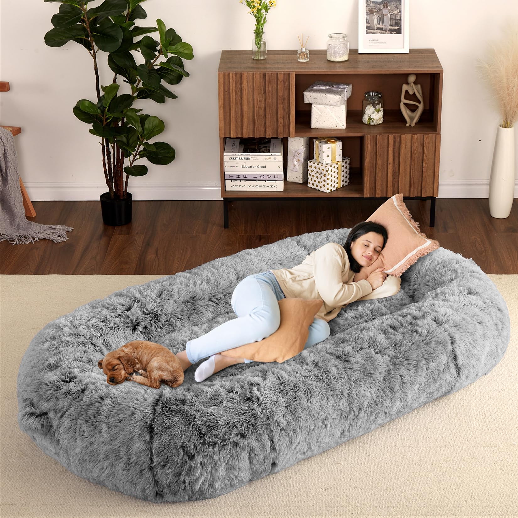 Huloretions Human Dog Bed,71"x43.3"x10"Dog Beds for Humans Size ...