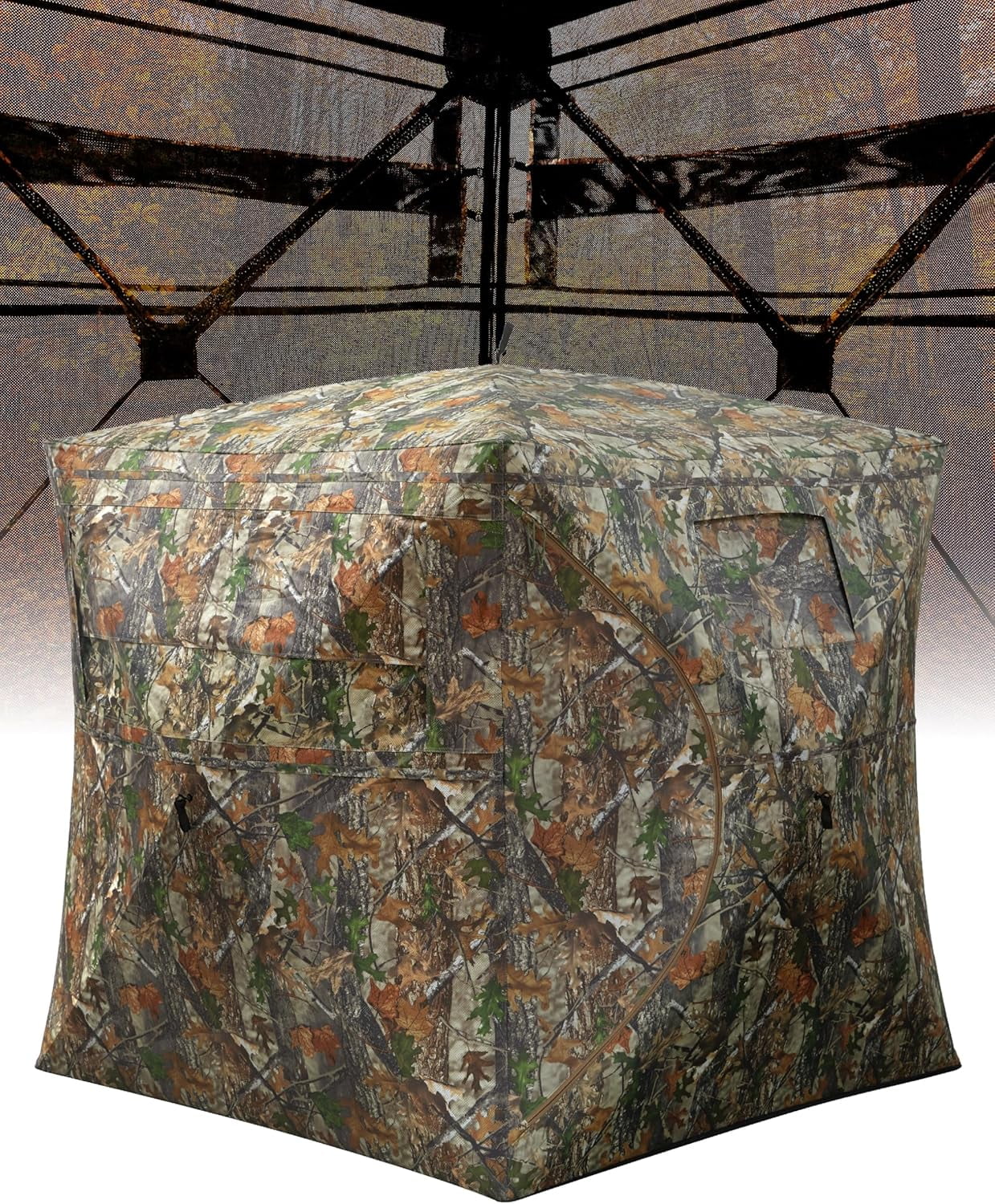 Huloretions Hunting Blind, Pop Up Ground Blinds for 4-6 People, 116" 58 ...