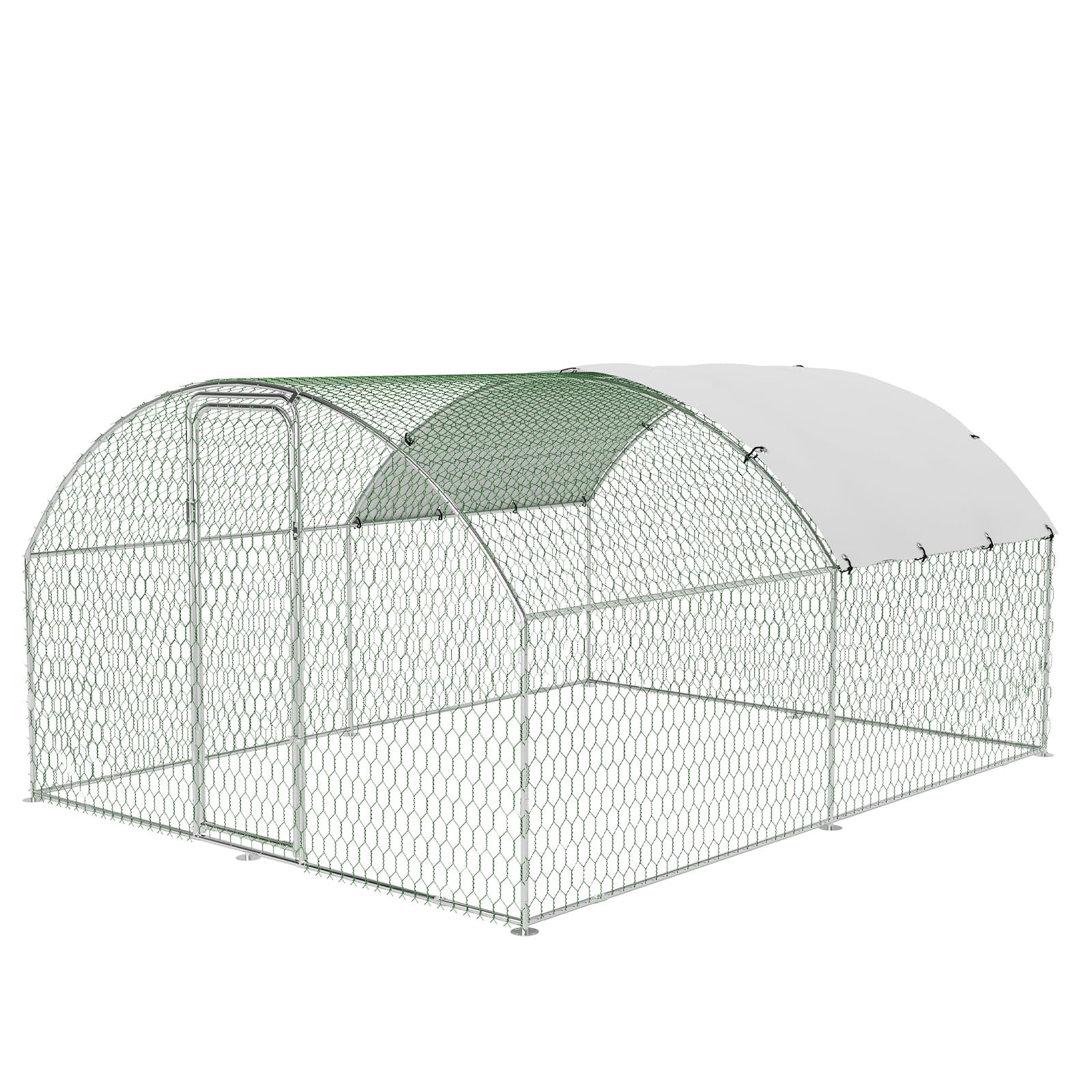 Huloretions Large Metal Chicken Coop With Waterproof And Anti-UV Cover ...
