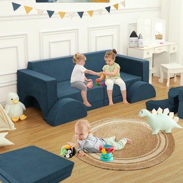 Kids Sofa Couch 10PCS, Linor Modular Toddler Couch for Playroom, Dutch ...