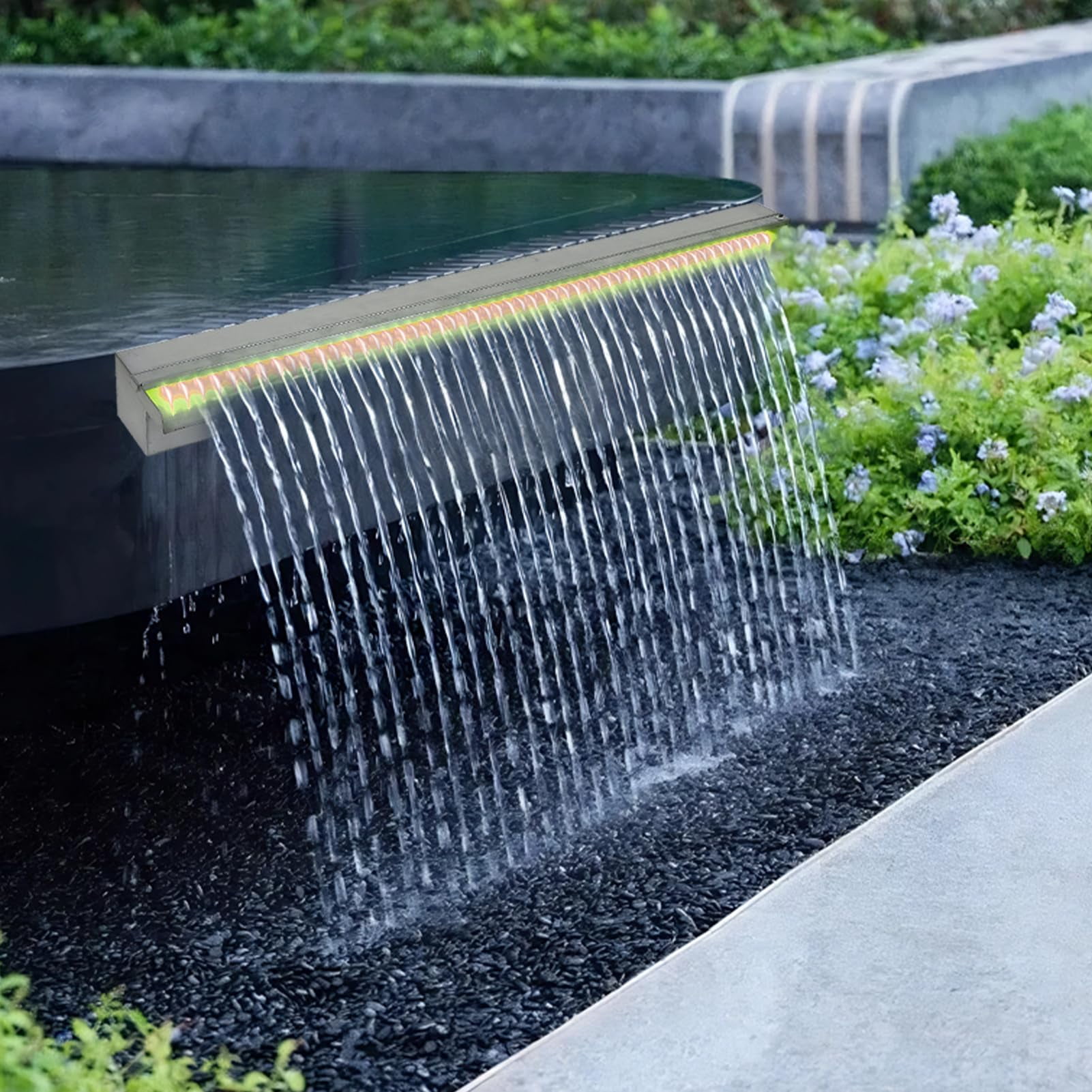 Huloretions Pool Fountain,Outdoor Waterfall Spillway Waterfall Pool ...