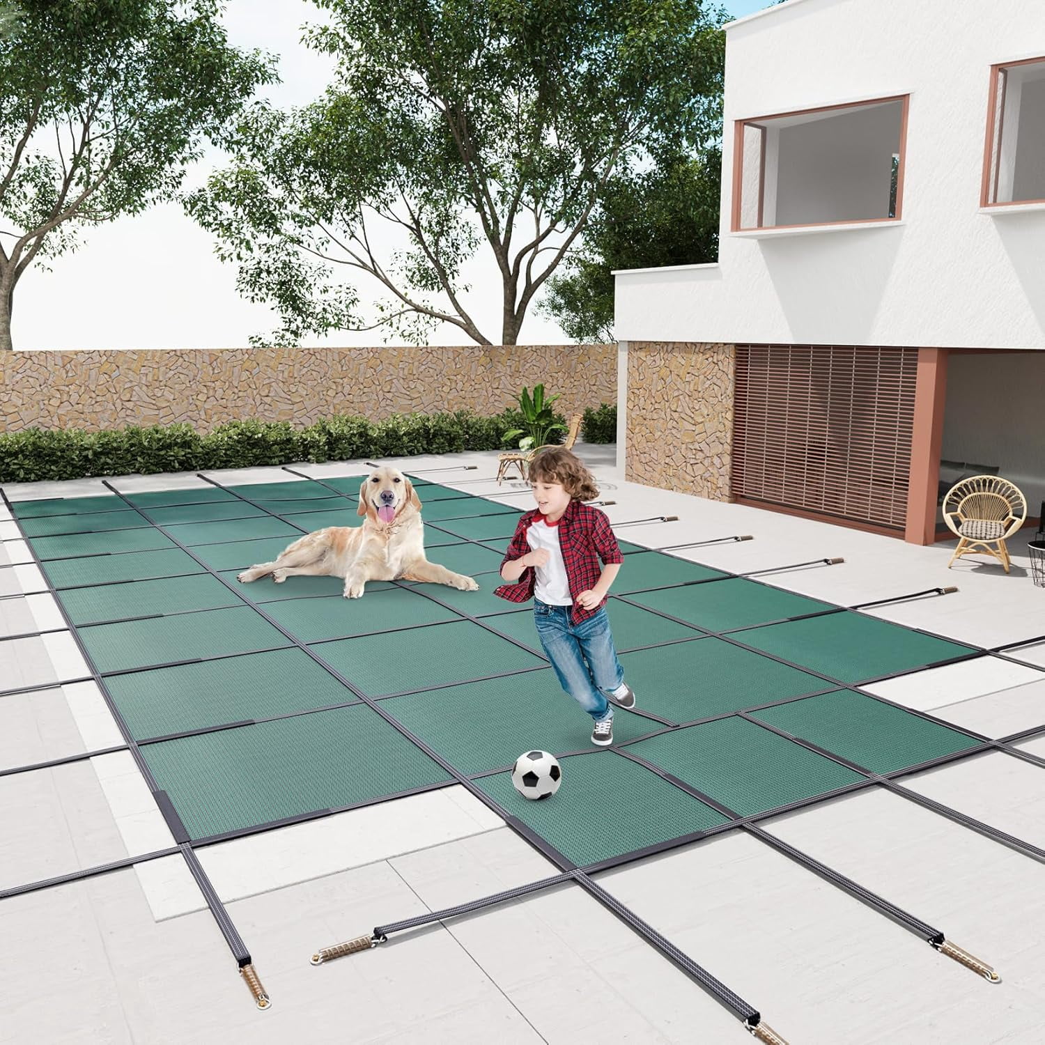 Huloretions Pool Safety Cover for Inground Pools 14x26 Ft Rectangle ...