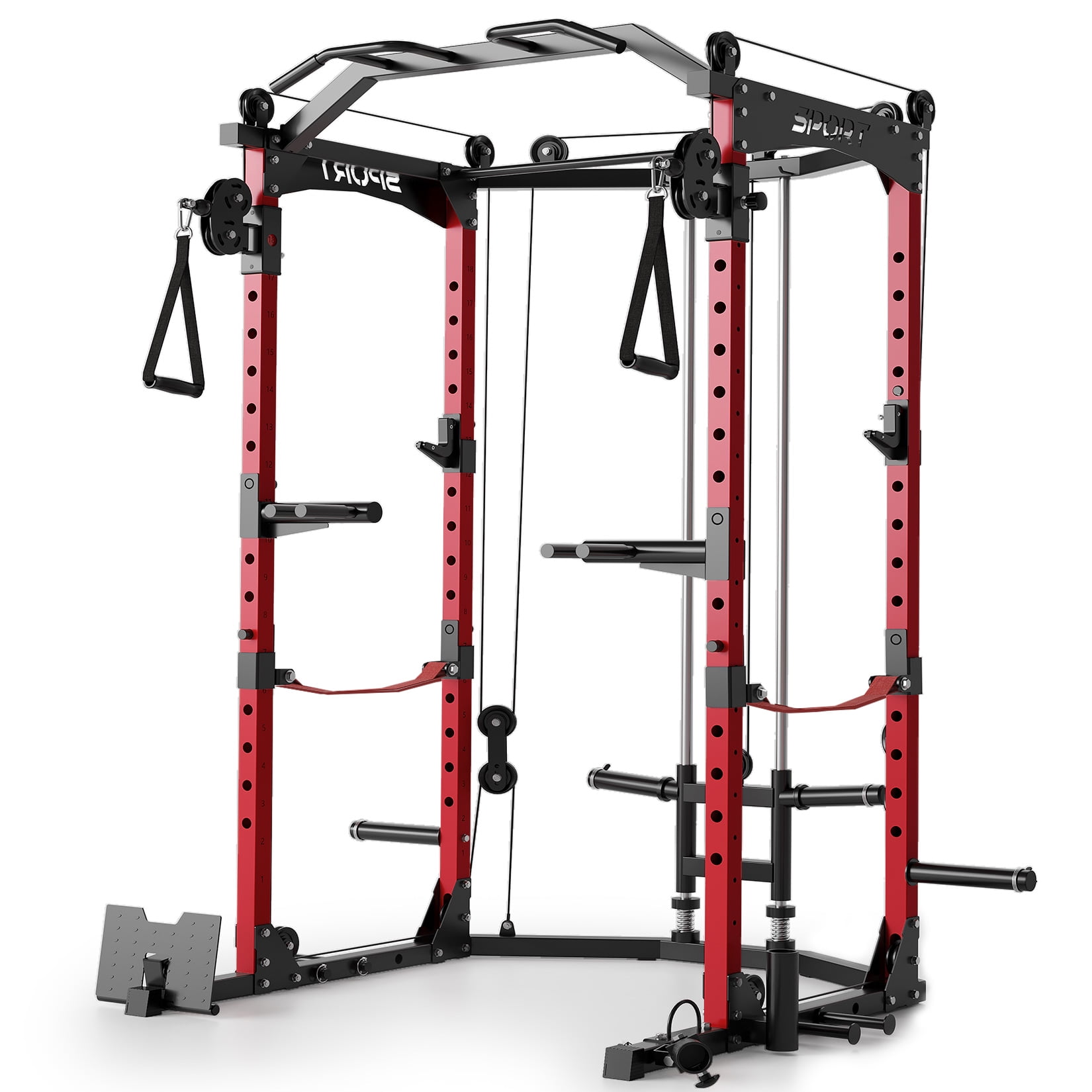 Huloretions Power Cage, 1600 lbs Multi-Function Power Rack, Workout ...