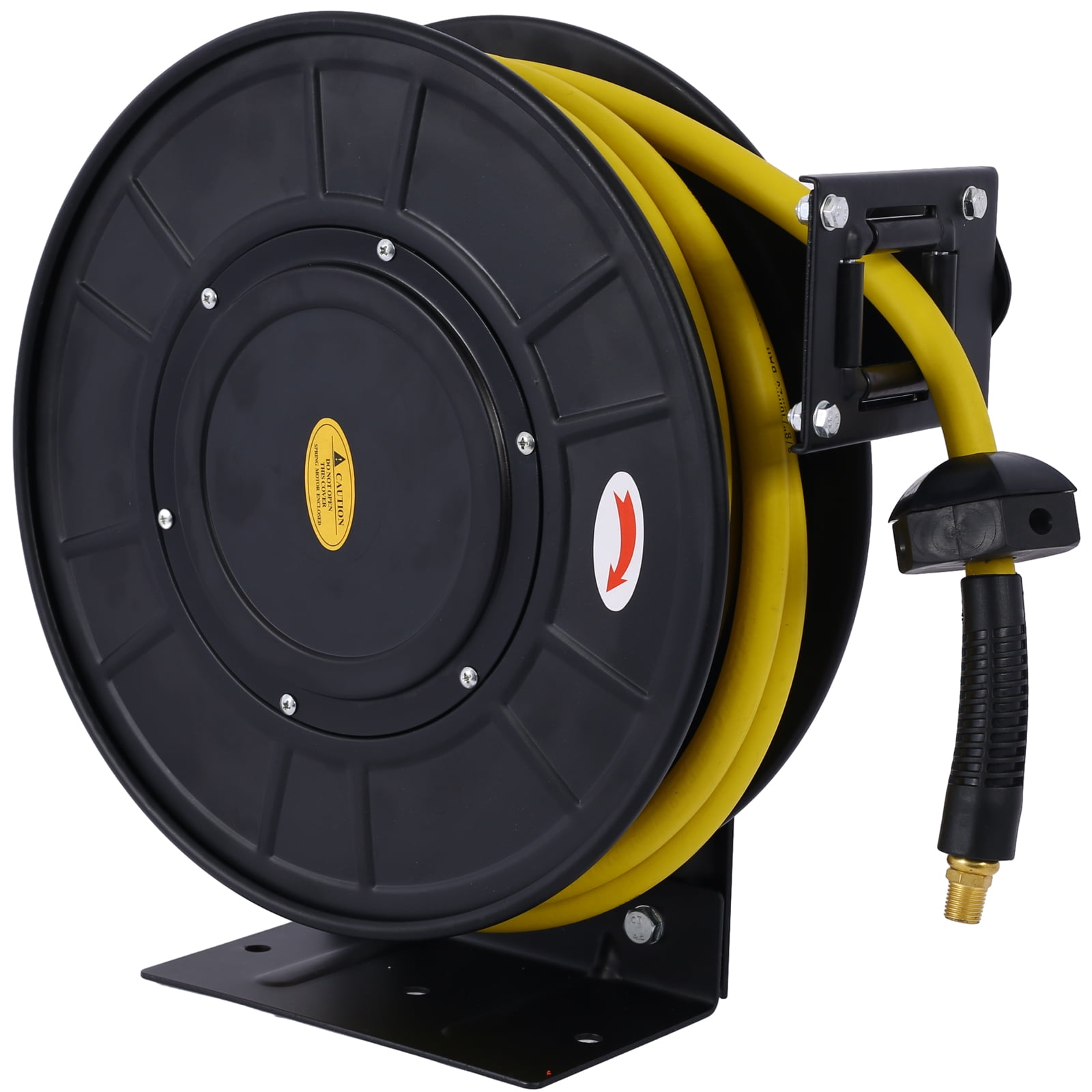 Huloretions Retractable Air Hose Reel,3/8 In 50 Ft Retractable Hybrid ...