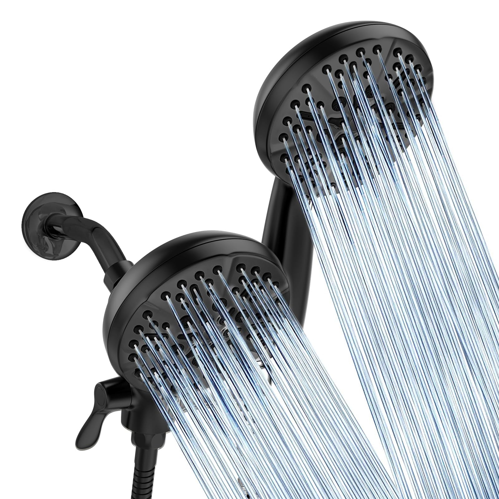 Huloretions Shower Head Combo, 5" Dual Shower Head, 24 Spray Setting ...