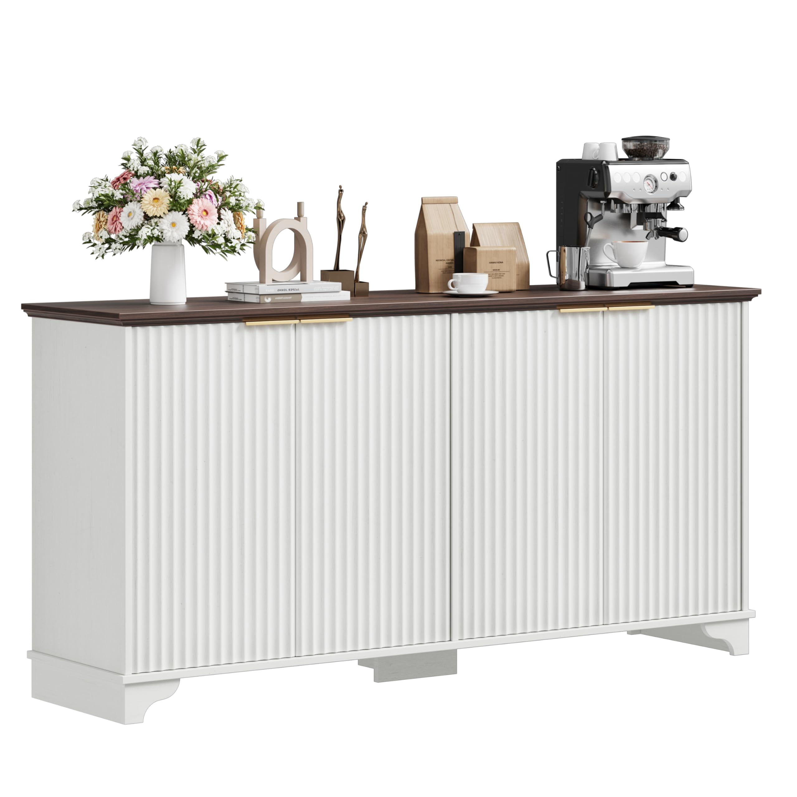 Huloretions Sideboard Buffet Cabinet,Free Standing Buffet Cabinet ...