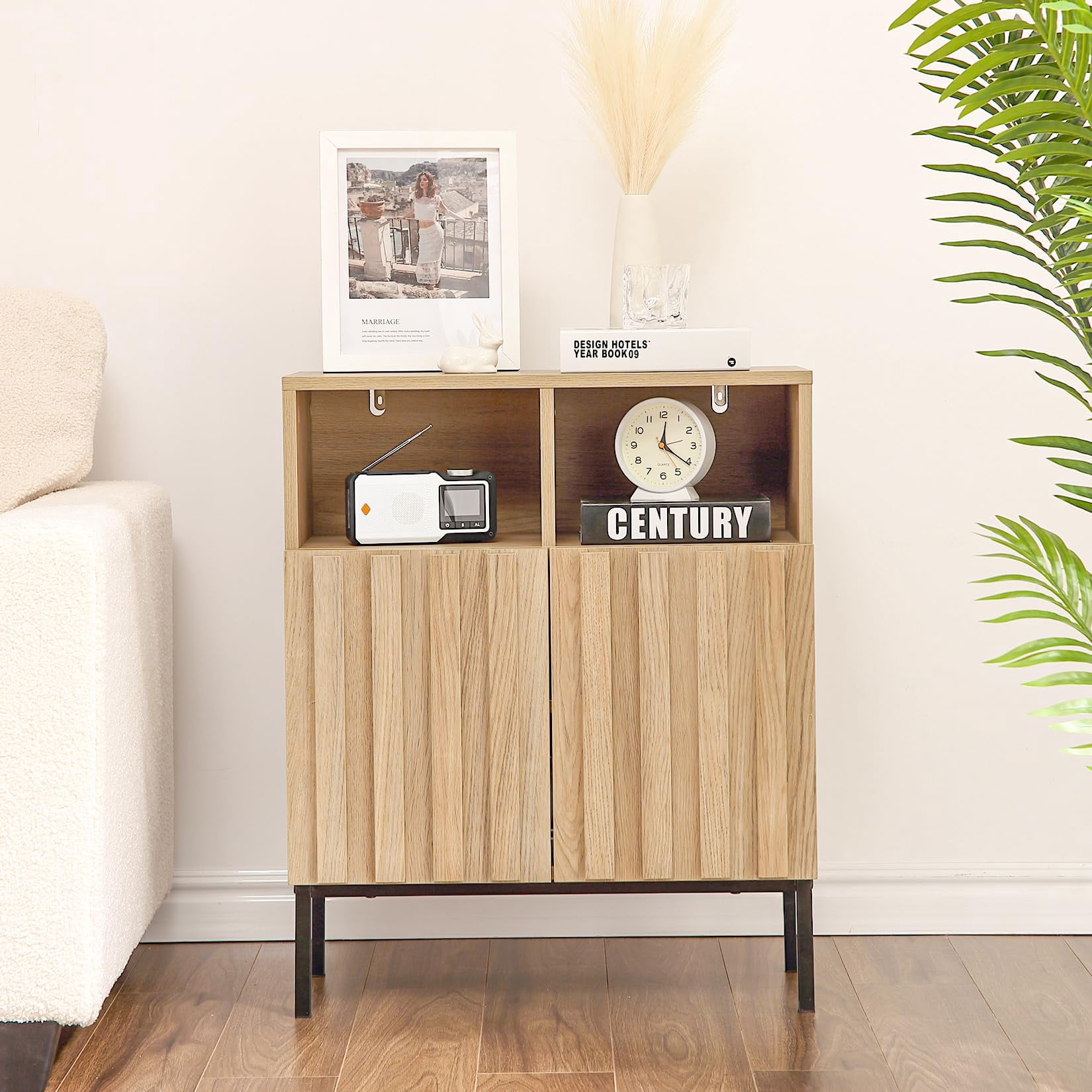 Huloretions Sideboard Buffet Storage Cabinet,Modern Industrial Hallway ...