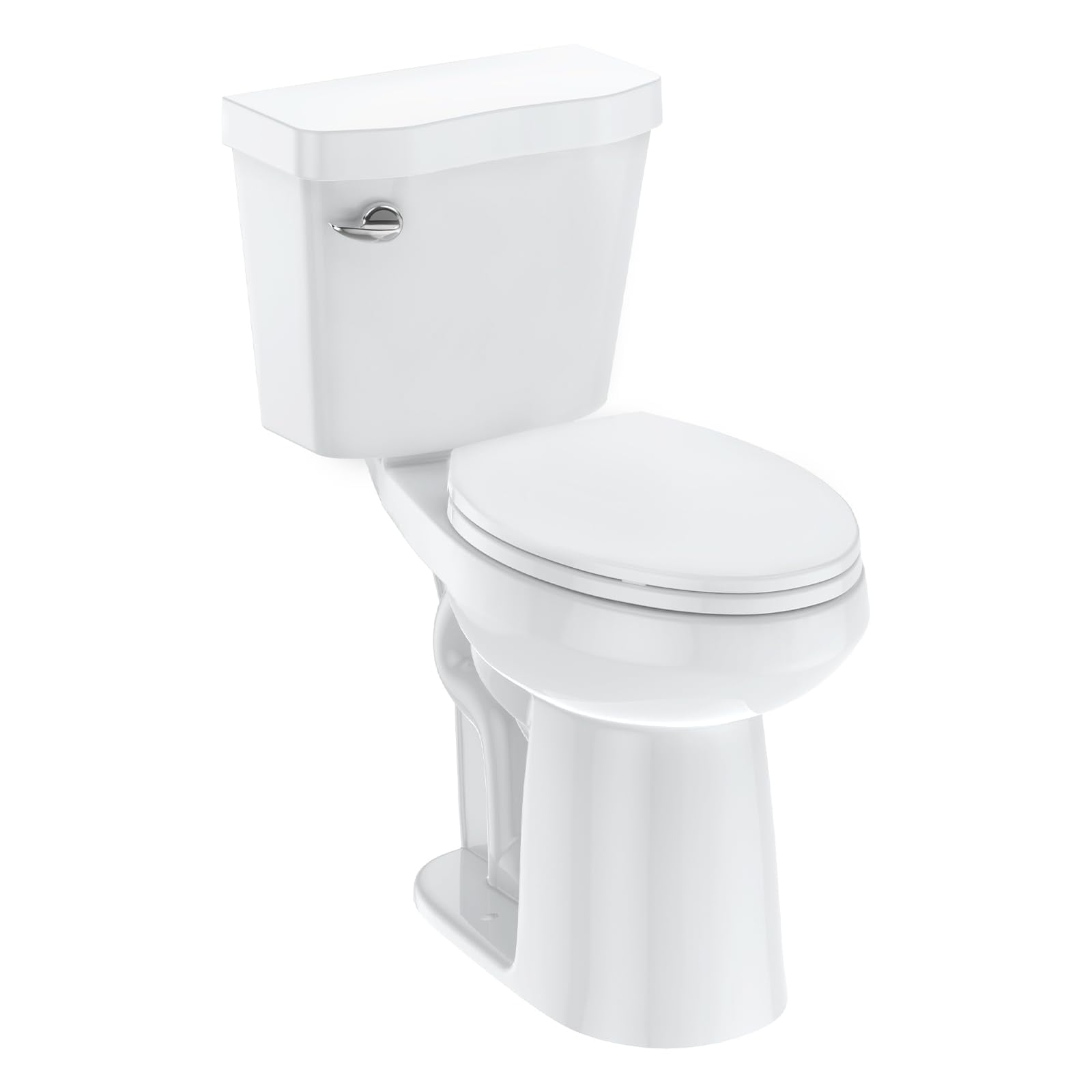 Huloretions Two-Piece Elongated Toilets for Bathrooms,Dual Flushing ...