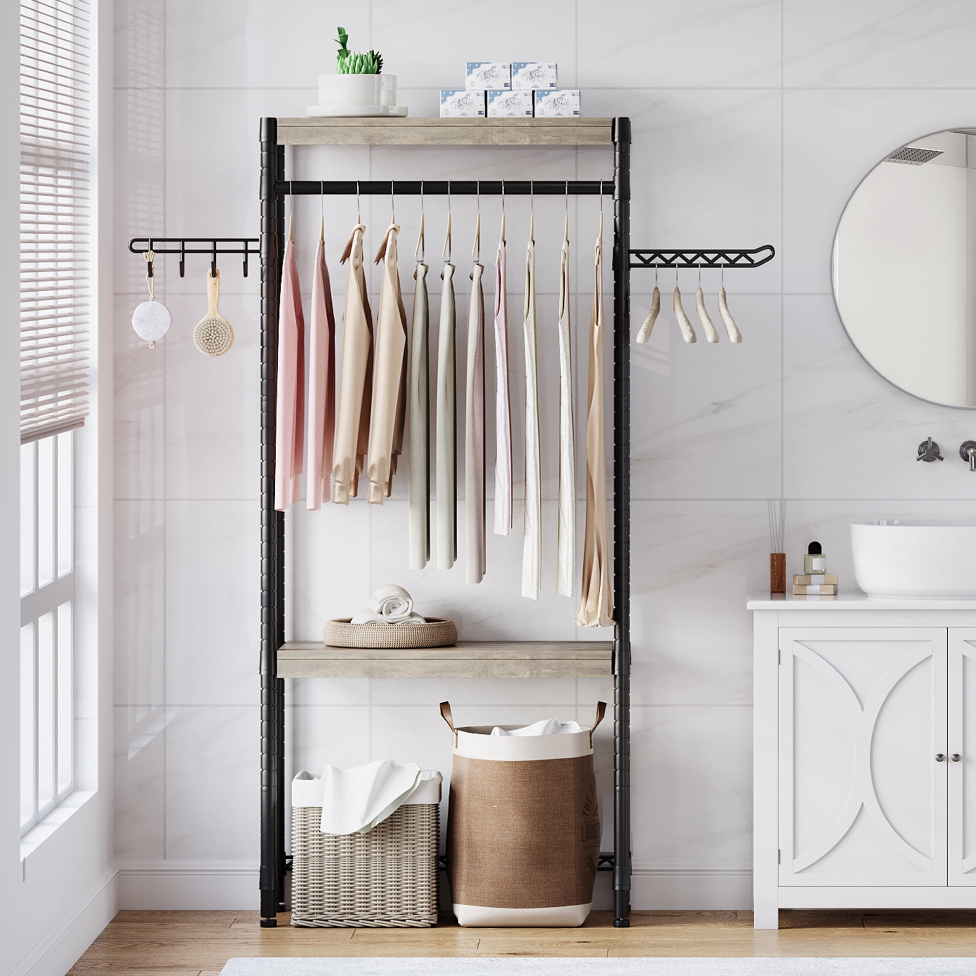 Huloretions Over Washer and Dryer Storage Shelves,Standing Clothes ...
