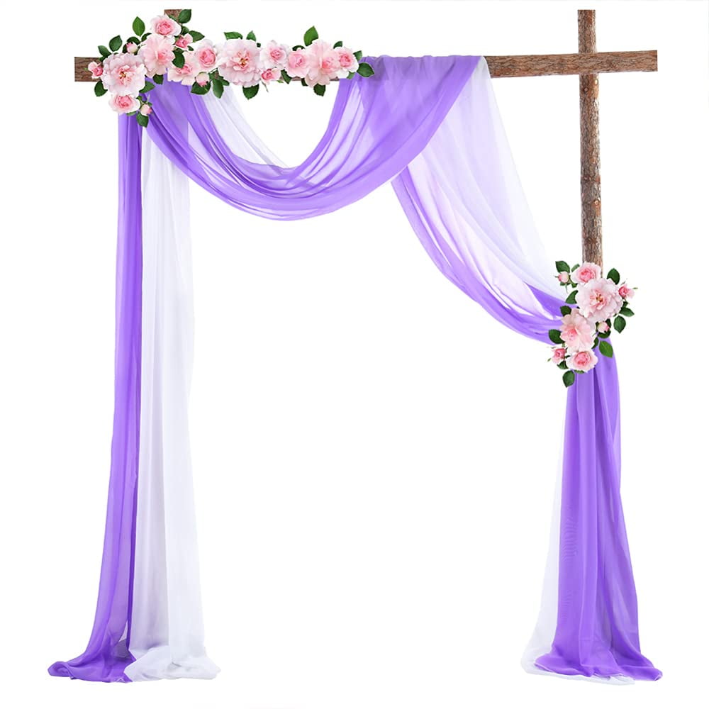 Huloretions Wedding Arch Draping FabricElastic Chiffon Arch Drapery ...