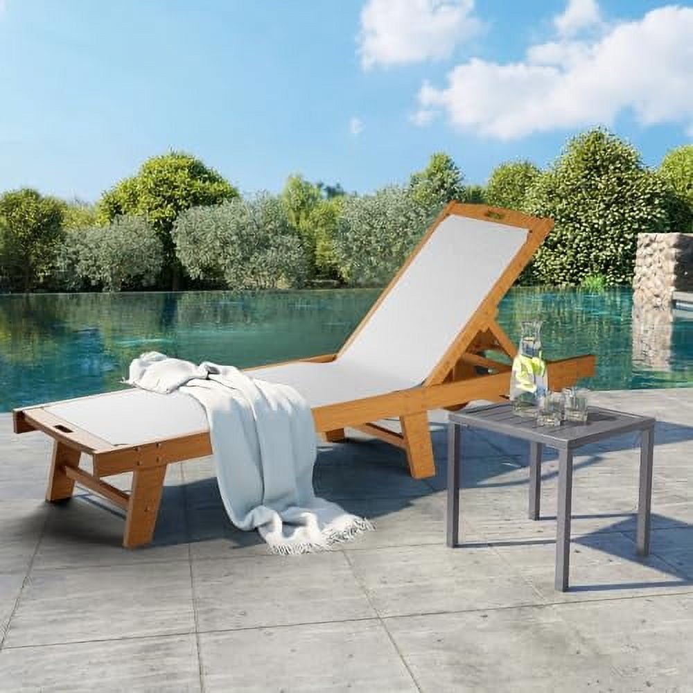 Huloretions Wood Outdoor Chaise Lounge Chair, Lounge Chair Recliner ...