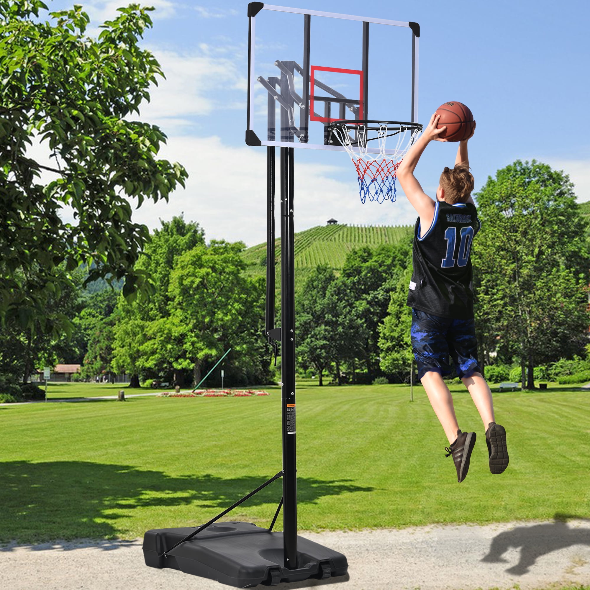 Huloretions metal portable basketball hoopgoal with verticalmeasurement ...