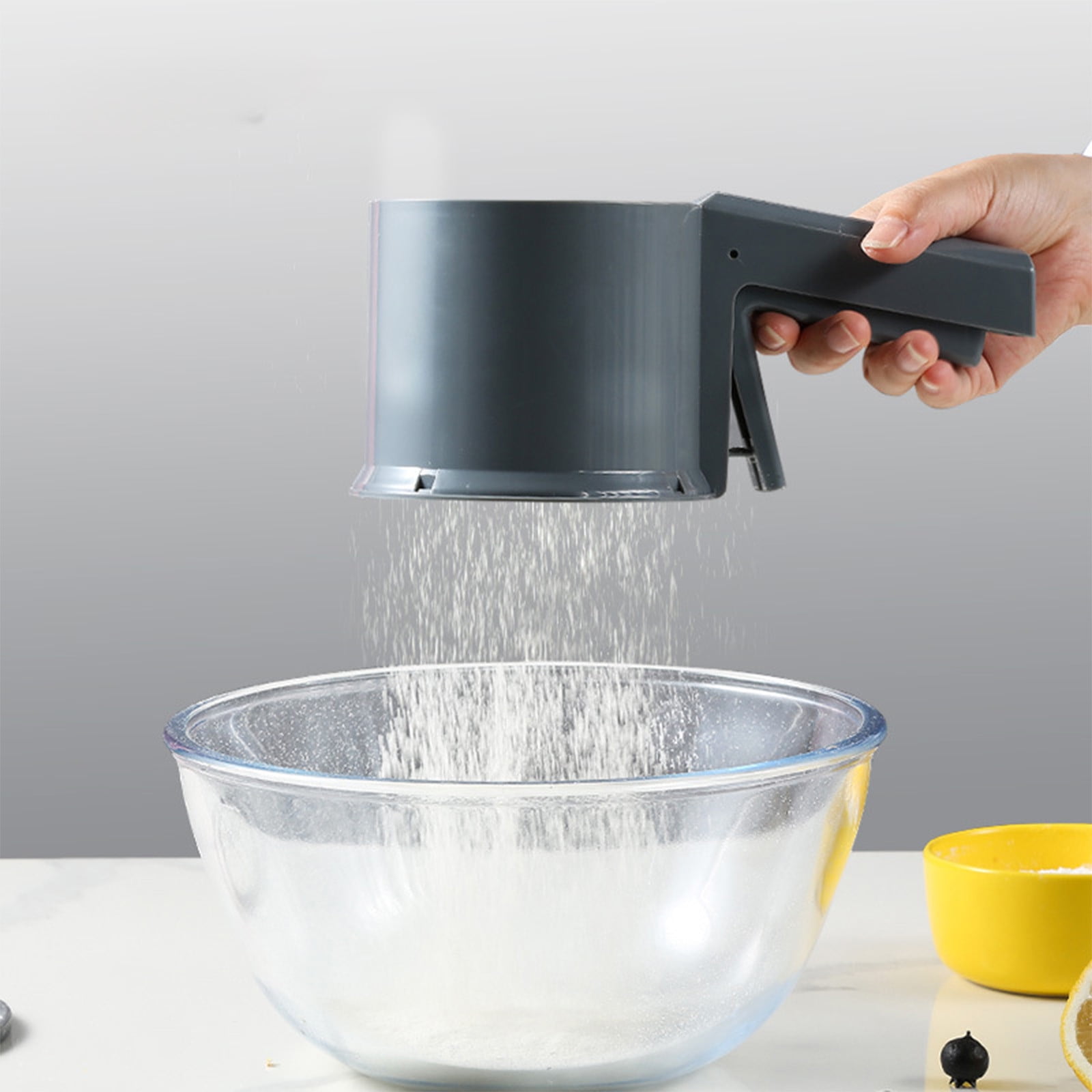 Hulucky Fine Mesh Flour Sieve Handheld Sifter 8.15 Inch Plastic Baking ...