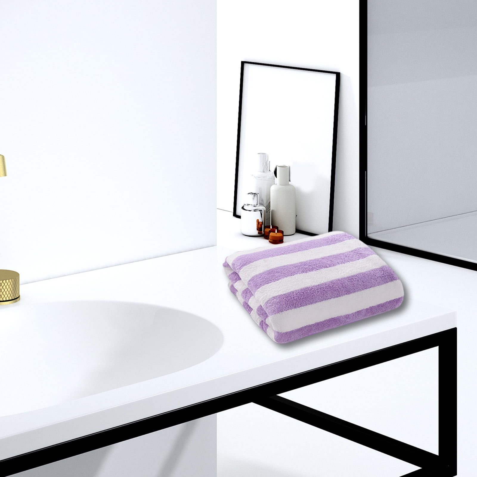 Hulucky Lighter Weight Towels and Washcloths Sets 13x29in,Polyester ...