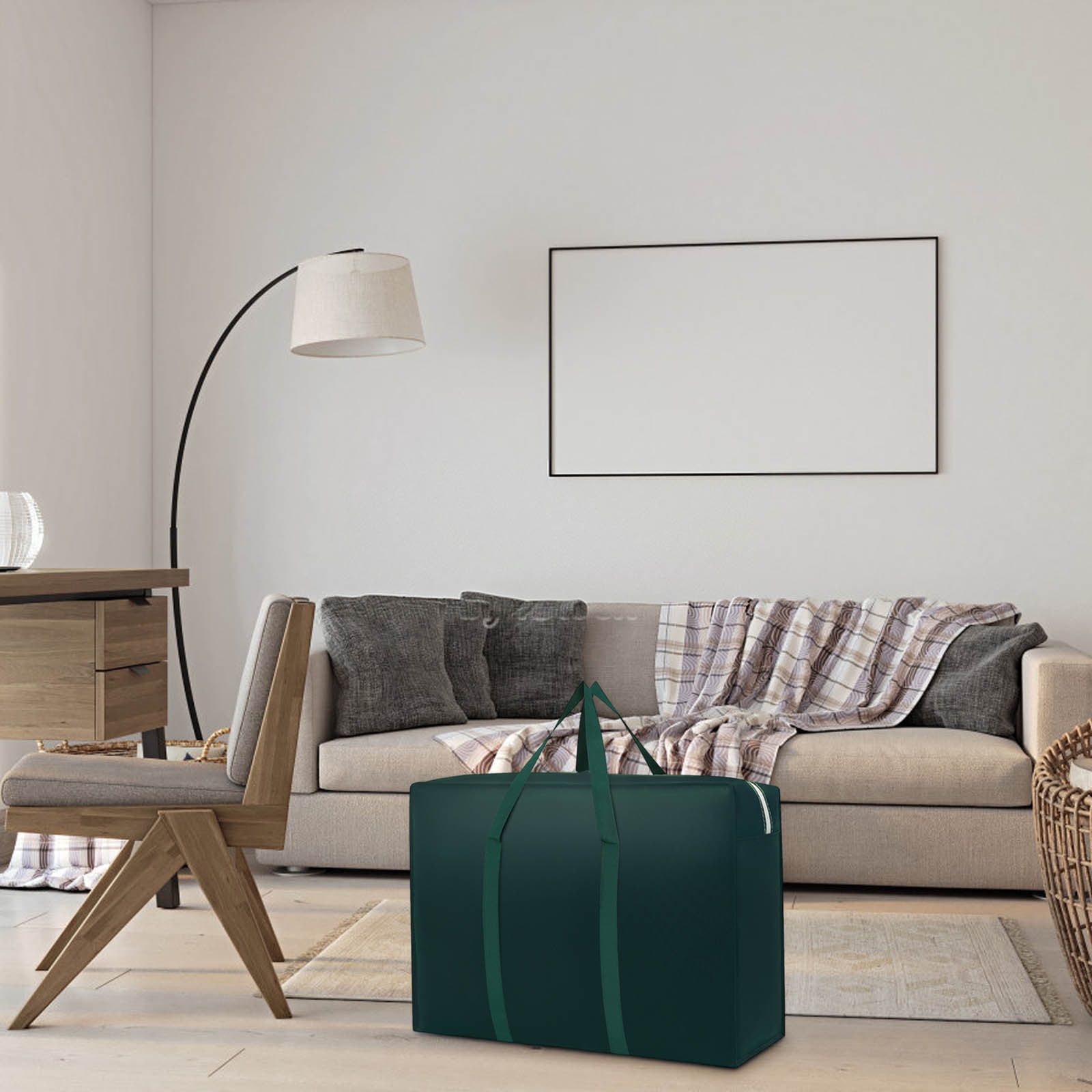 Hulucky Non-woven Fabric Moving Bags ,50x30x25 cm,Moving Bag with Strong Handles & Zippers for ...