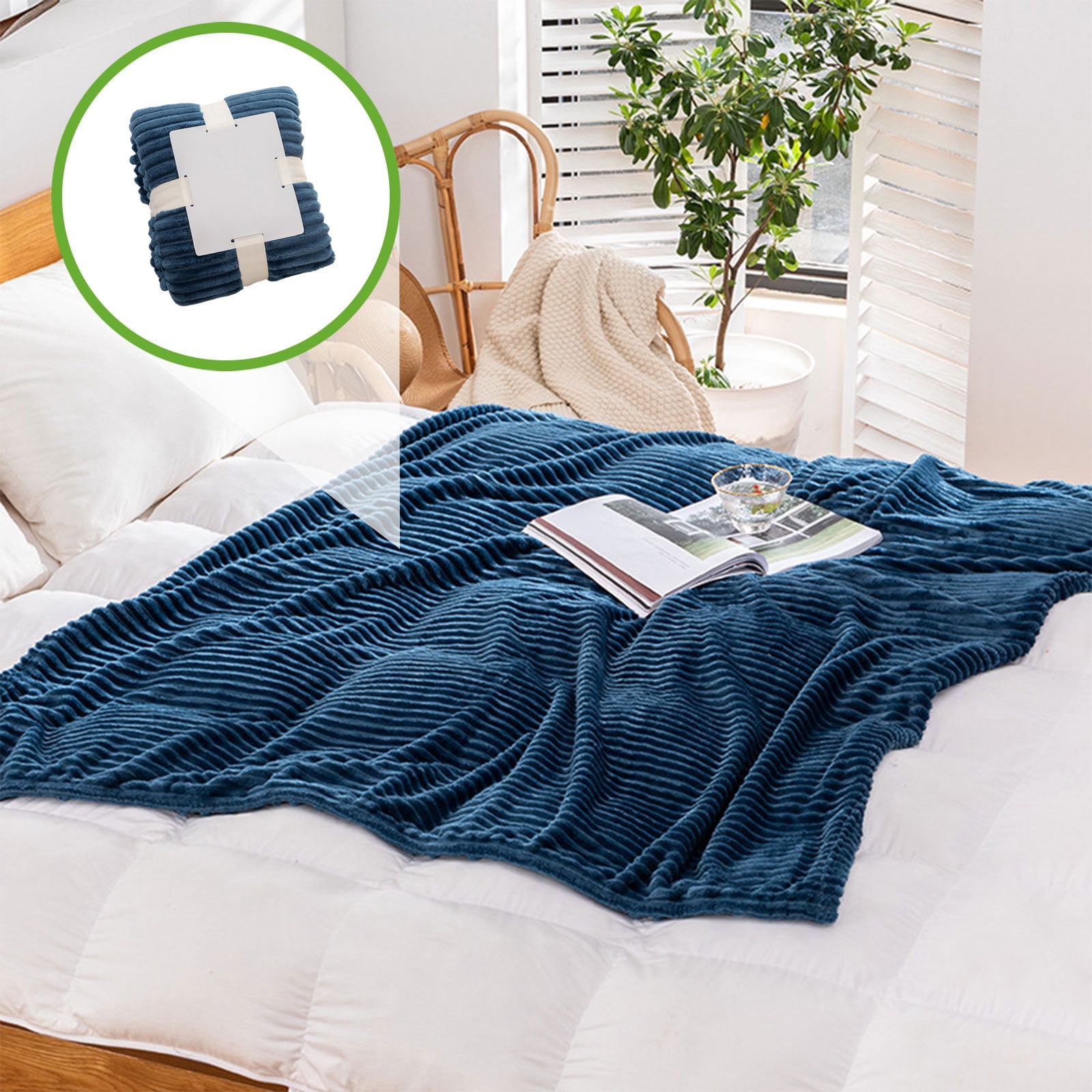 Hulucky Warm and Cozy Queen Blanket,100x150 cm,Flock Queen Blanket for ...