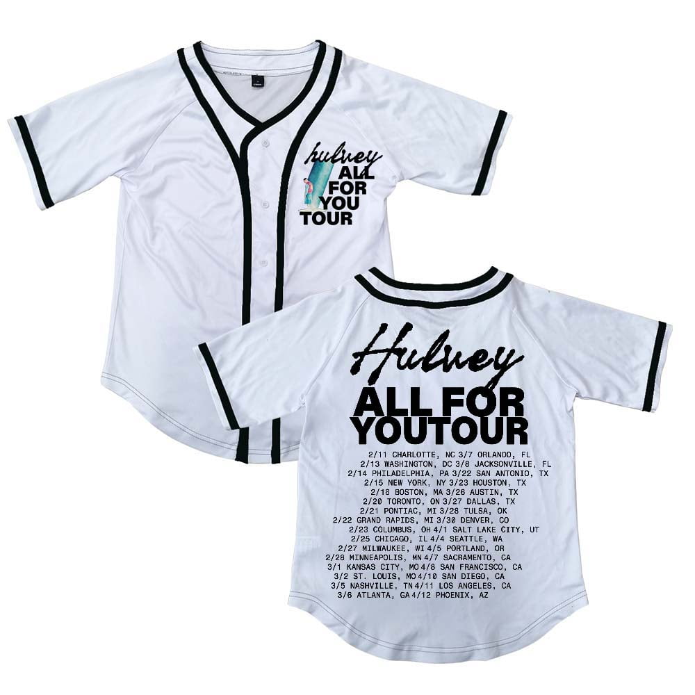 Hulvey All for You Tour 2025 Merch Button V-Neck Shirt Women Men Short ...