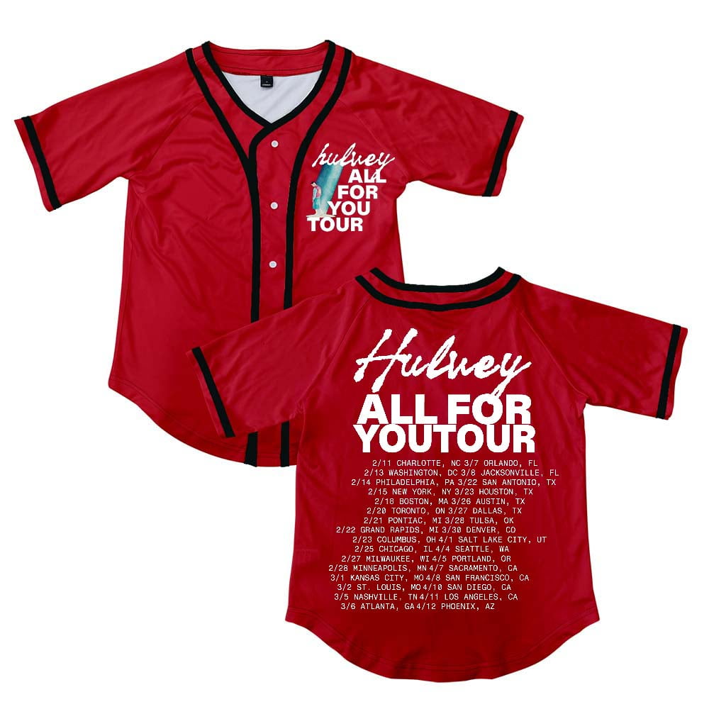 Hulvey All for You Tour 2025 Merch Button V-Neck Shirt Women Men Short ...