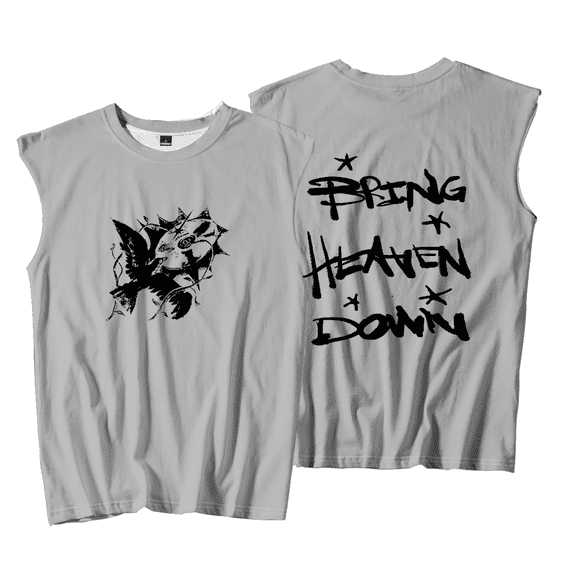 Hulvey Bring Heaven Down sleeveless vest Women Men Streetwear Casual ...