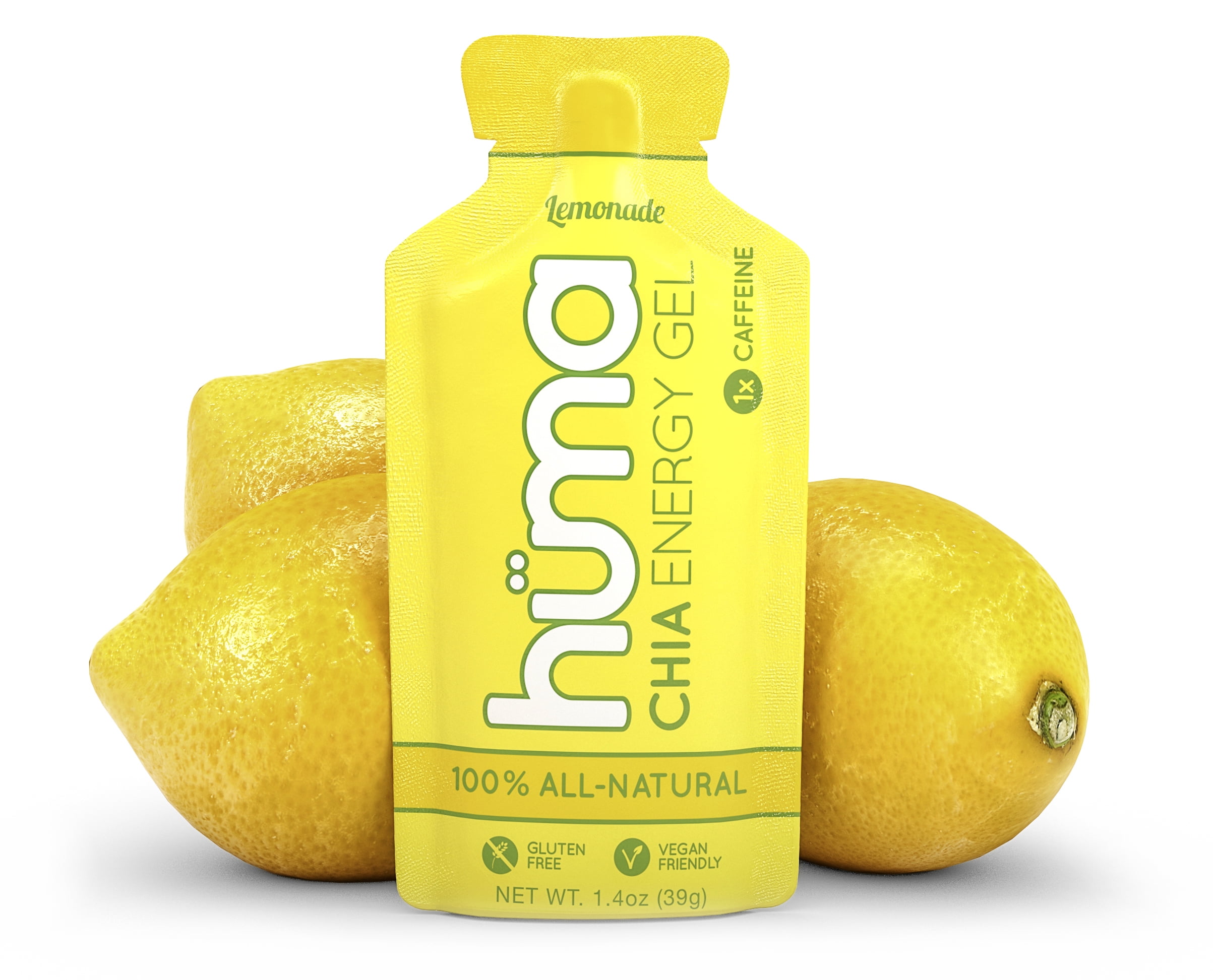 Huma Chia Energy Gel, Lemonade 12 Pack - Stomach Friendly, Real Food Energy Gels for Endurance ...