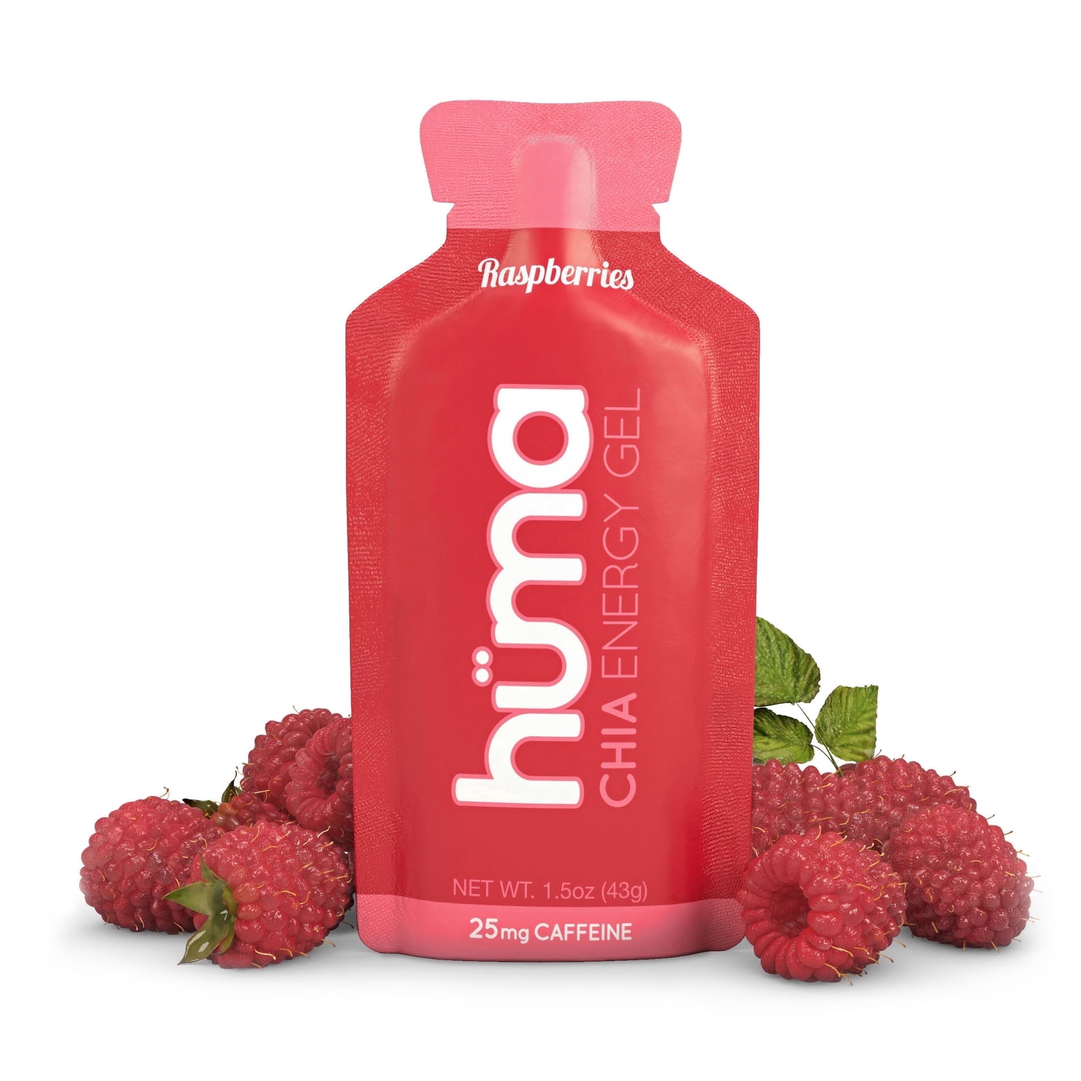 Huma Chia Energy Gel, Raspberry 12 Pack - Stomach Friendly, Real Food ...