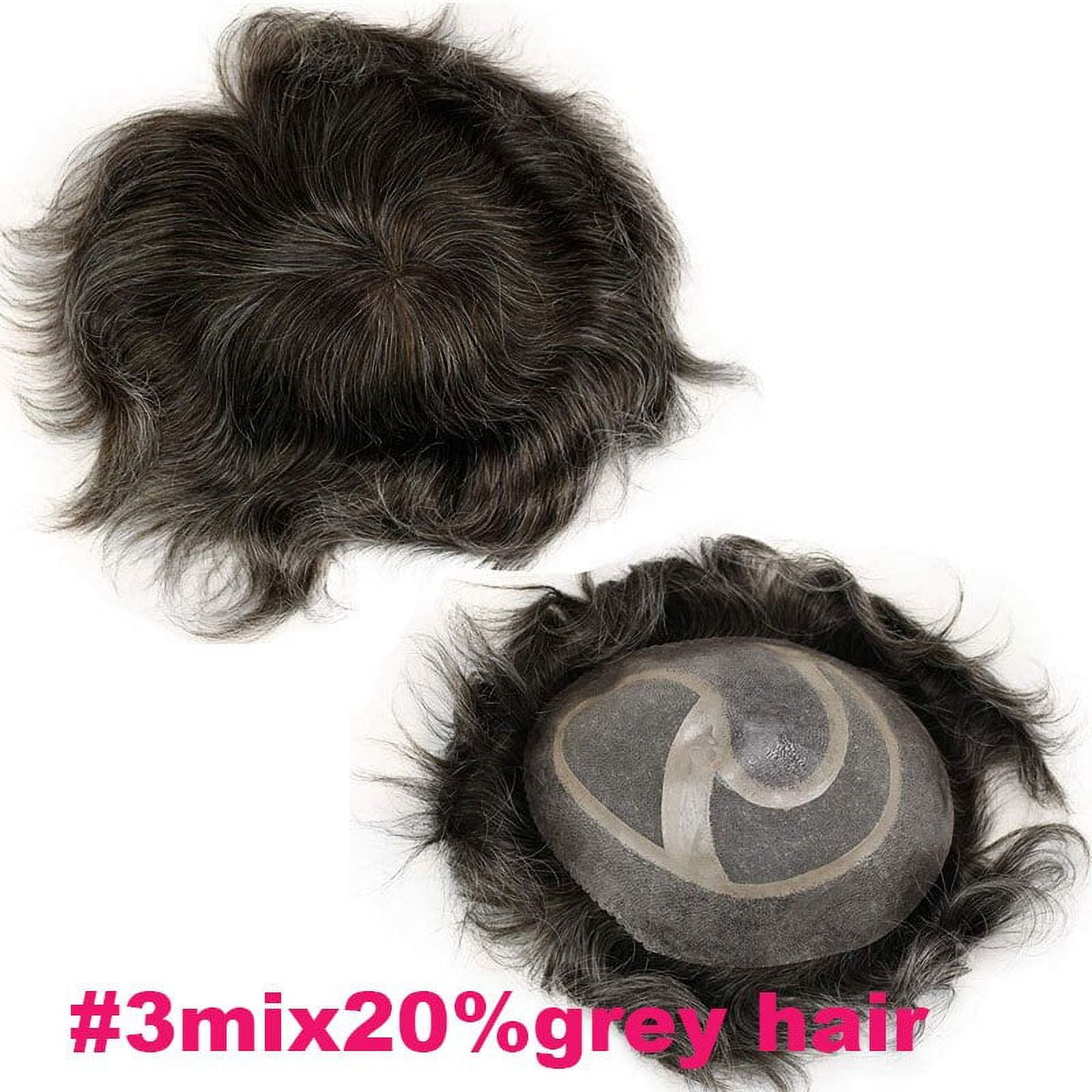 Huma Hair Wigs For Men Toupee Mono Base Men Wigs Hair Replacement ...