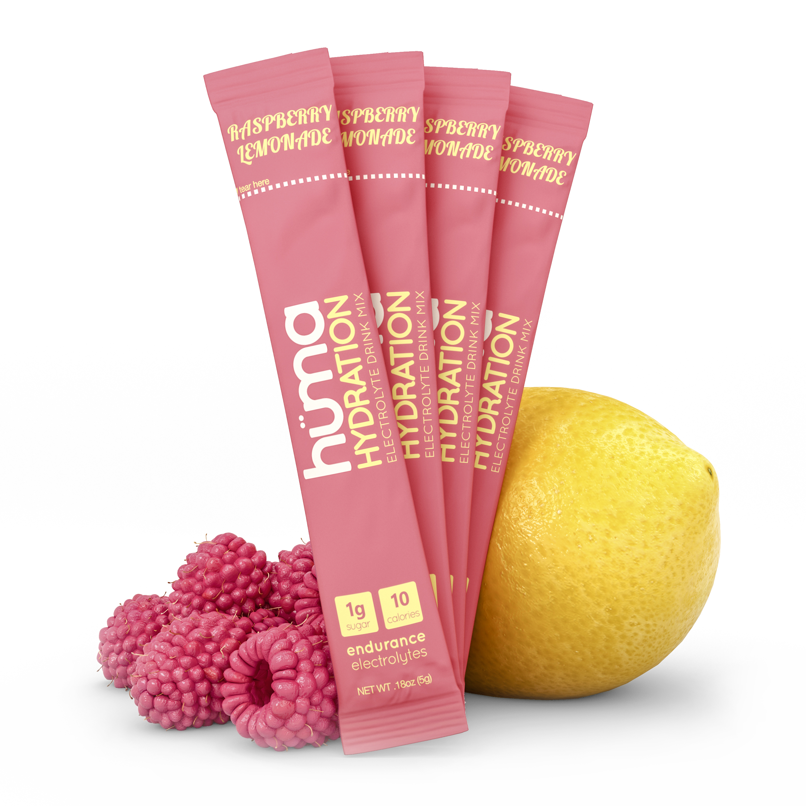 Huma Hydration Drink Mix, 15-Count, Raspberry Lemonade - Low Calorie ...