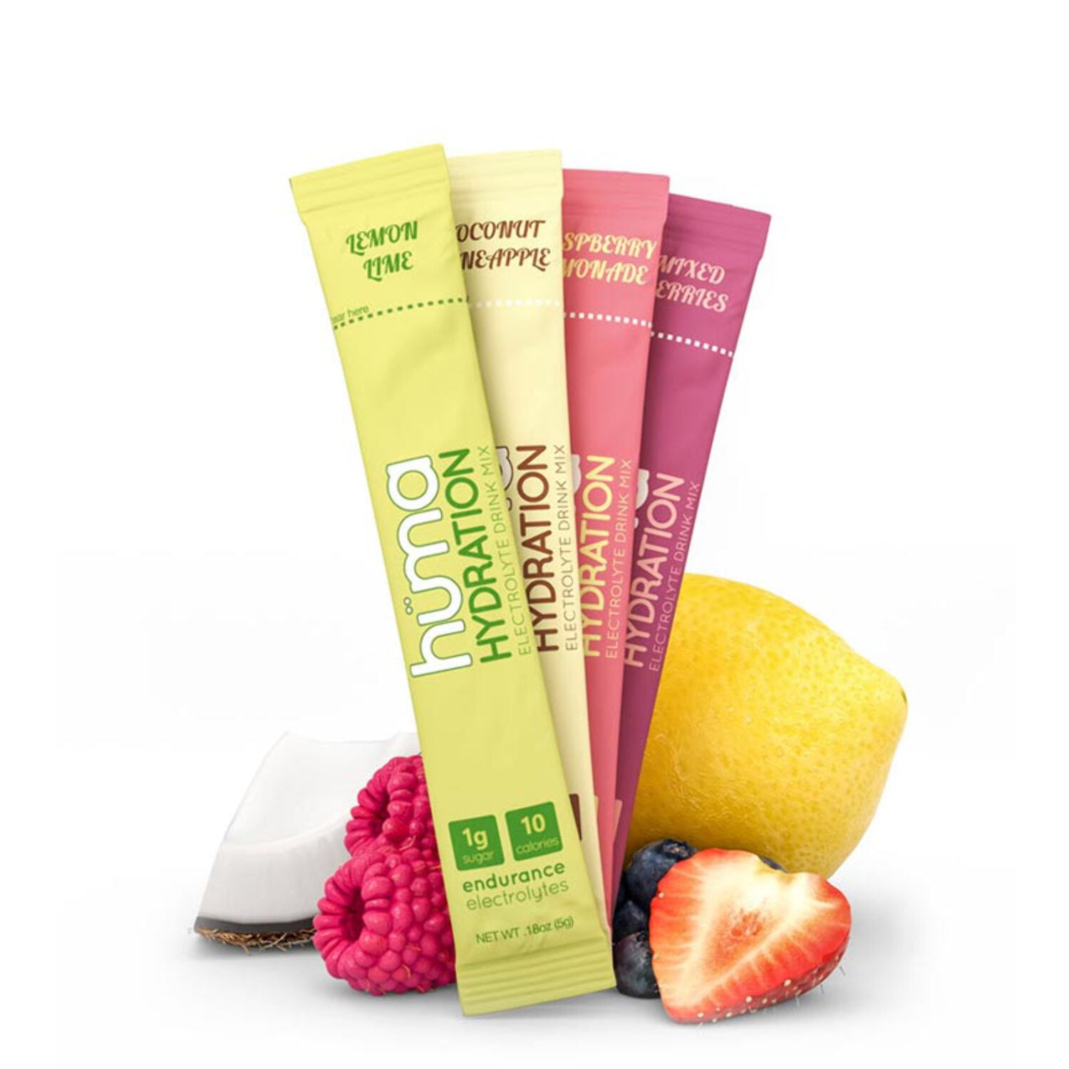 Huma Hydration Drink Mix, 15-Count, Variety - Low Calorie, High Electrolyte Powder for Sports ...