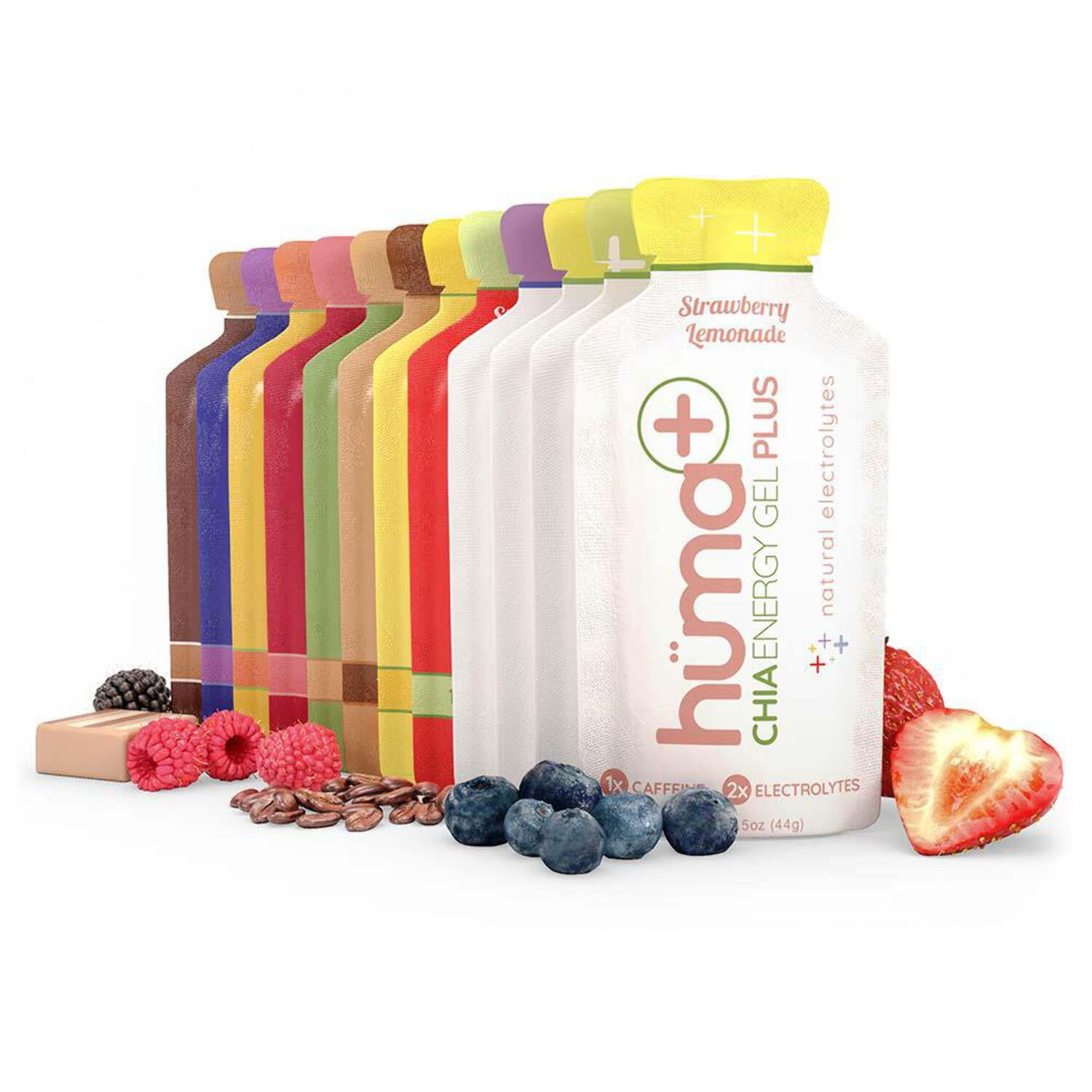 Huma Plus (Double Electrolytes) - Chia Energy Gel, 8 Original and 4 ...