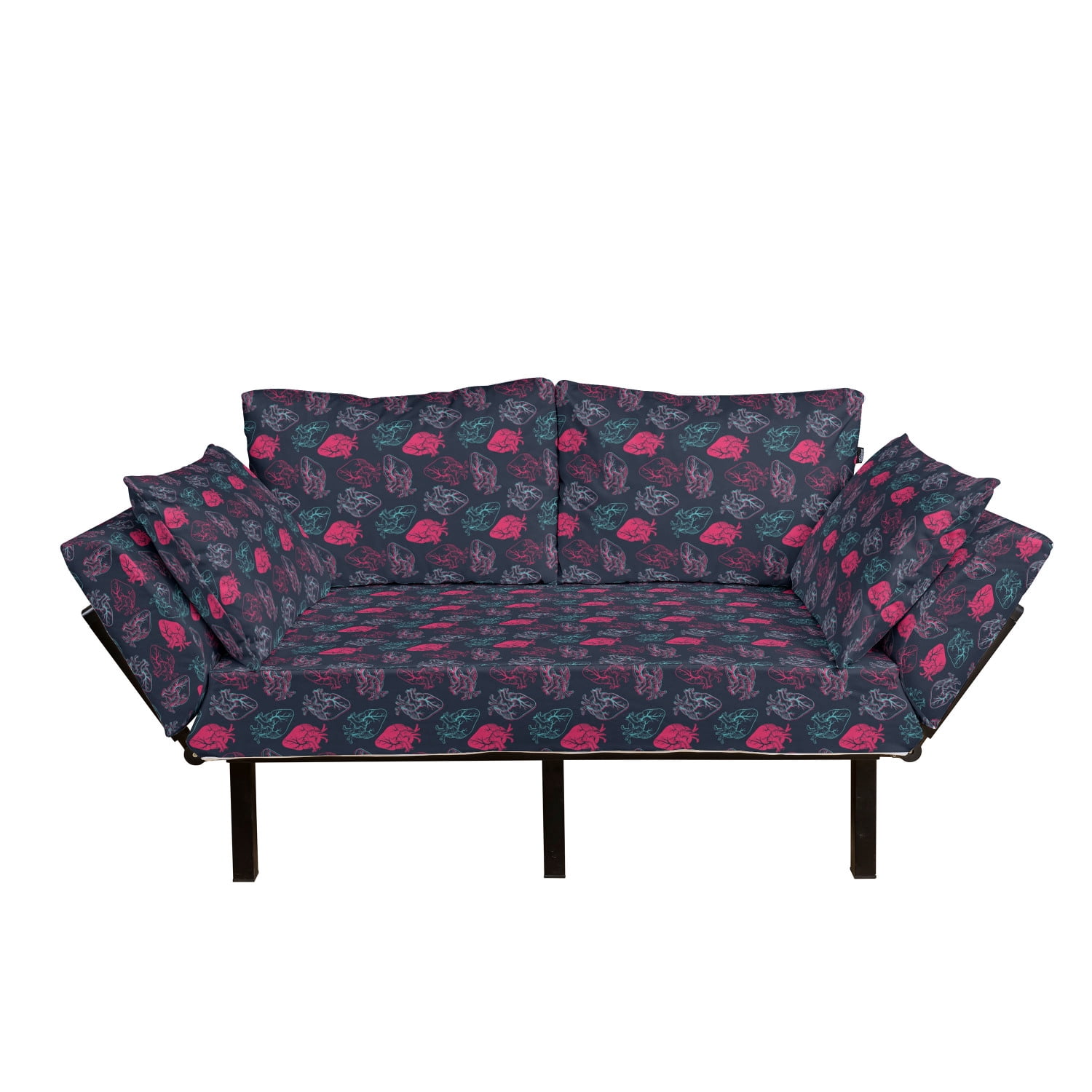 Human Anatomy Futon Couch, Anatomical Heart Analogy Veins Stems ...