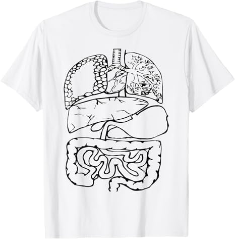 Human Anatomy Internal Organs Halloween Costume T-Shirt - Walmart.com