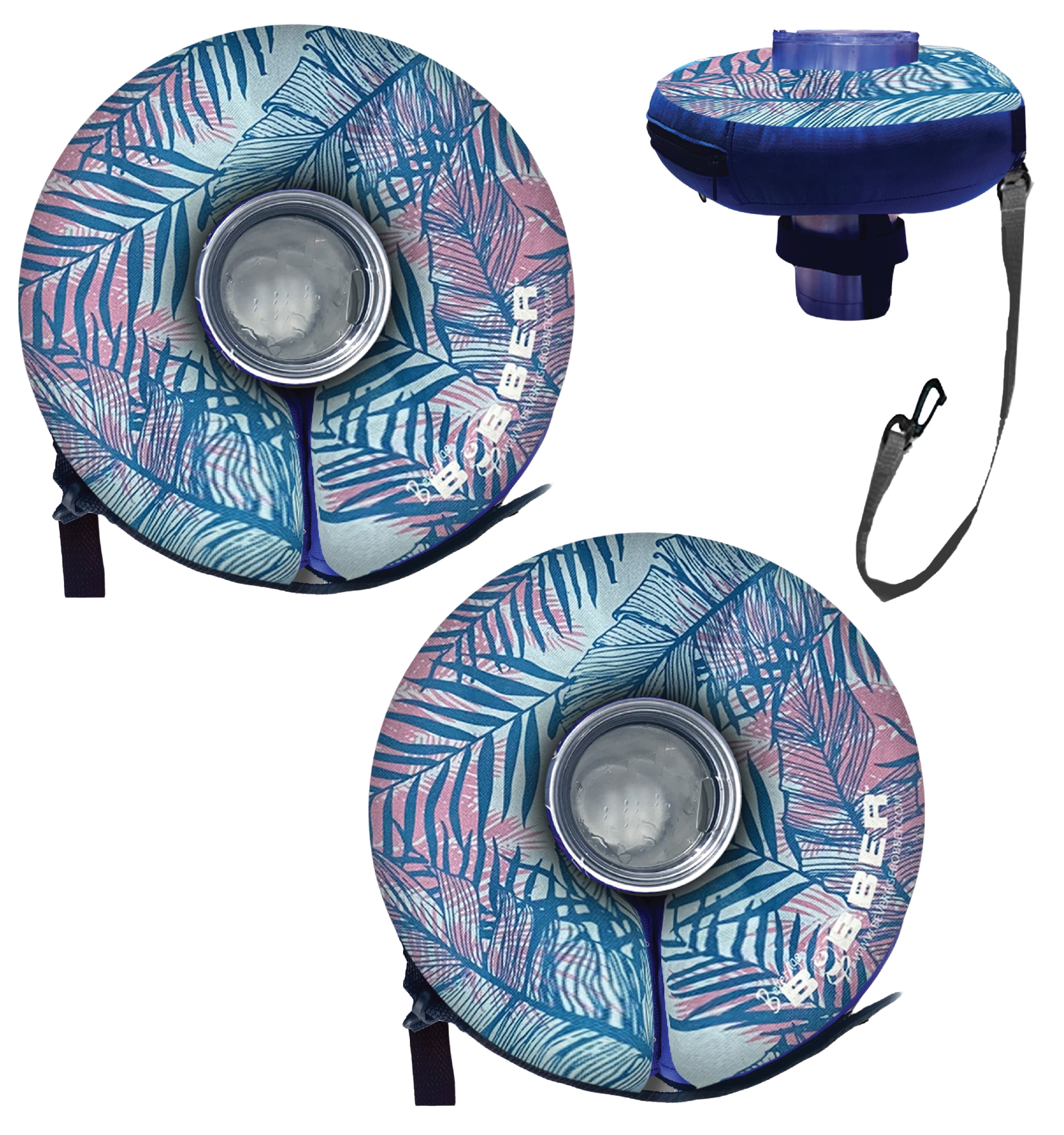 Human Bobber 2-Pack Large Inflatable Floating Drink Holder - Hands-Free ...