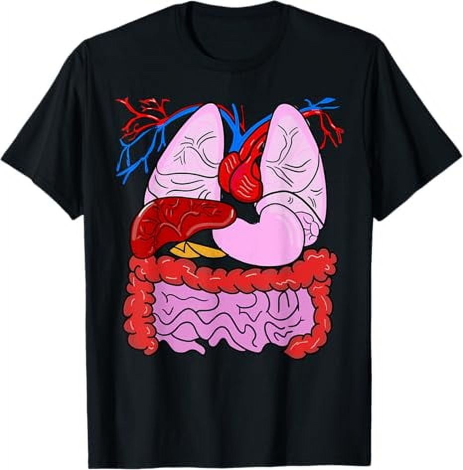 Human Body Anatomy: Illustrated Internal Organs T-Shirt - Walmart.com