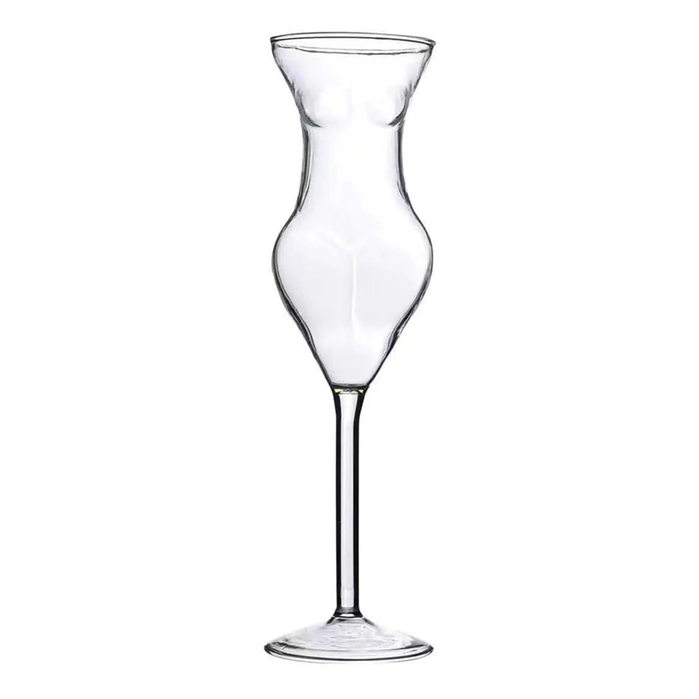 Human Body Goblet Red Wine Glass, Clear Glass Crystal Whiskey Glass ...