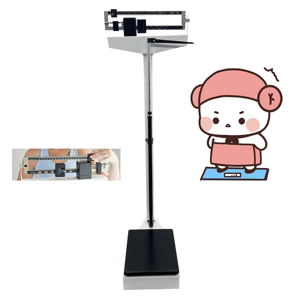 Human Body Height Weighing Scale Mechanical Double Ruler Commercial ...