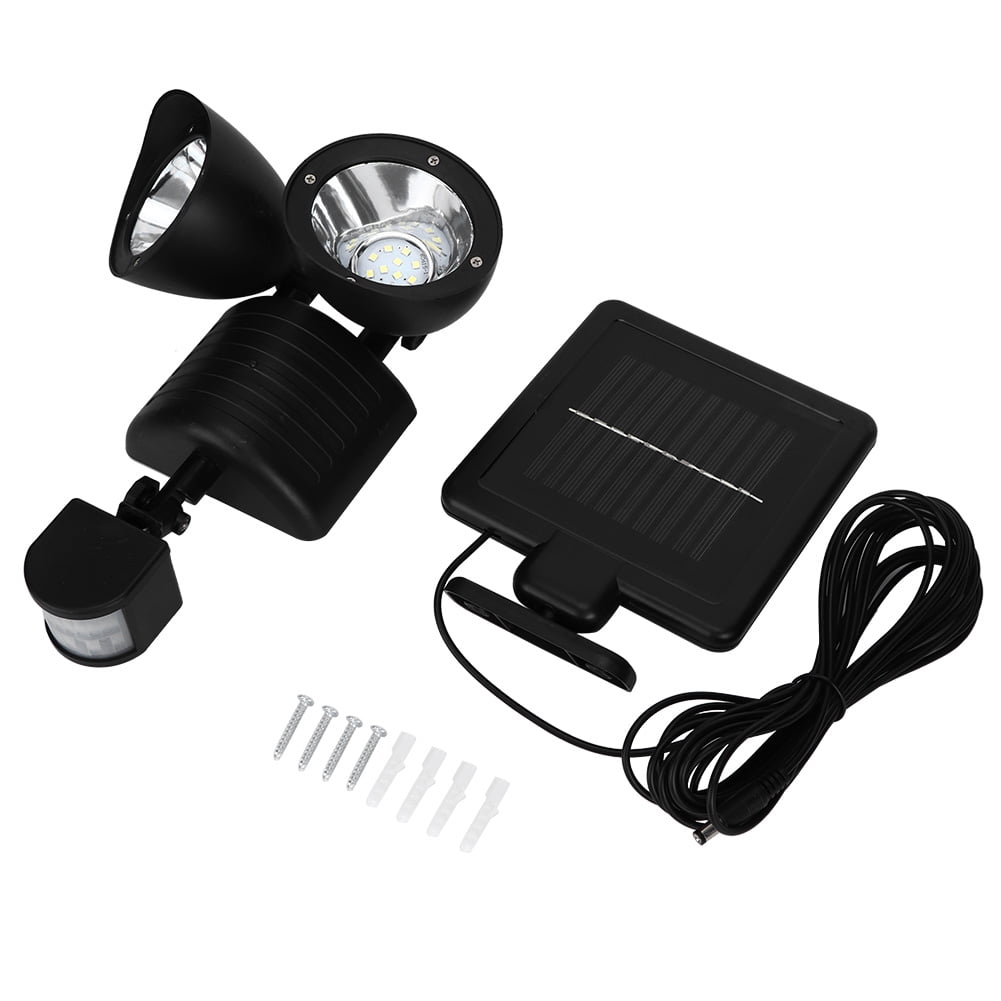 Human Body Sensor for Outdoor Garden Lighting Solar-Powered Dual-Head ...