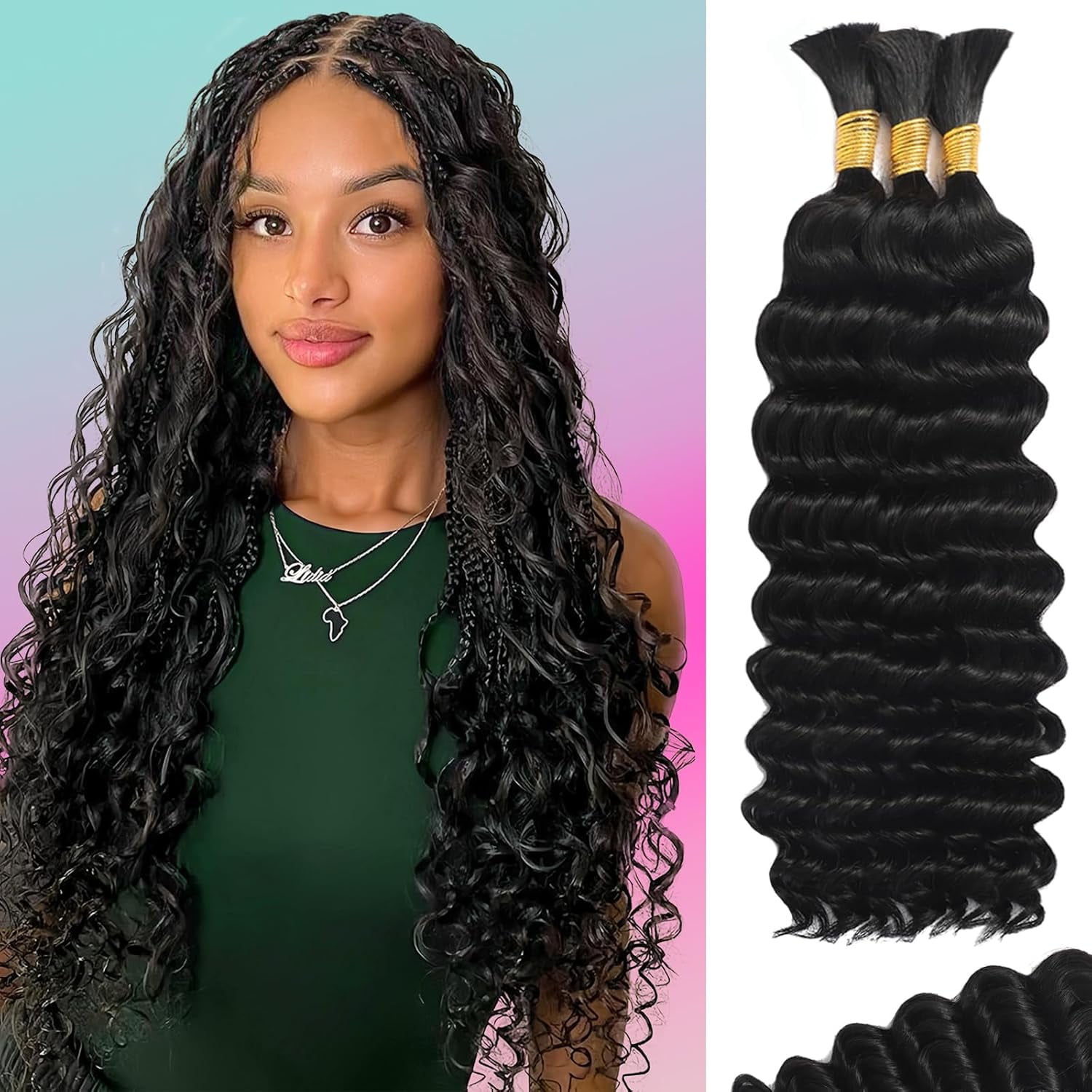 Human Braiding Hair for Boho Braids Human Hair Braiding Hair 110g 18 ...