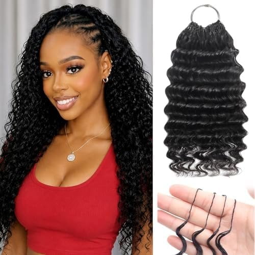 Human Crochet Hair for Black Women, 14 Inch 50g Pre-Separated Miracle ...
