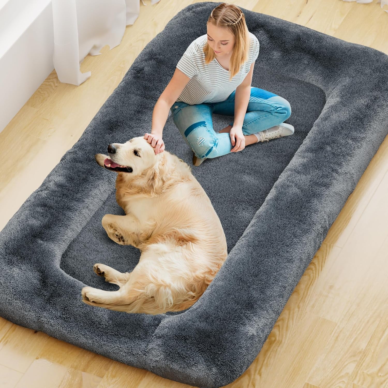 Human Dog Bed, 78.7"x44.8"x11.8"Human Dog Bed for Adult, Human Size Dog ...