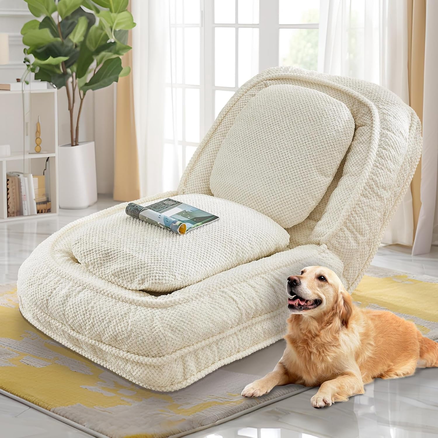 Human Dog Bed, Lazy Sofa Couch, Plush Floor Gaming Chair,5 Adjustable ...
