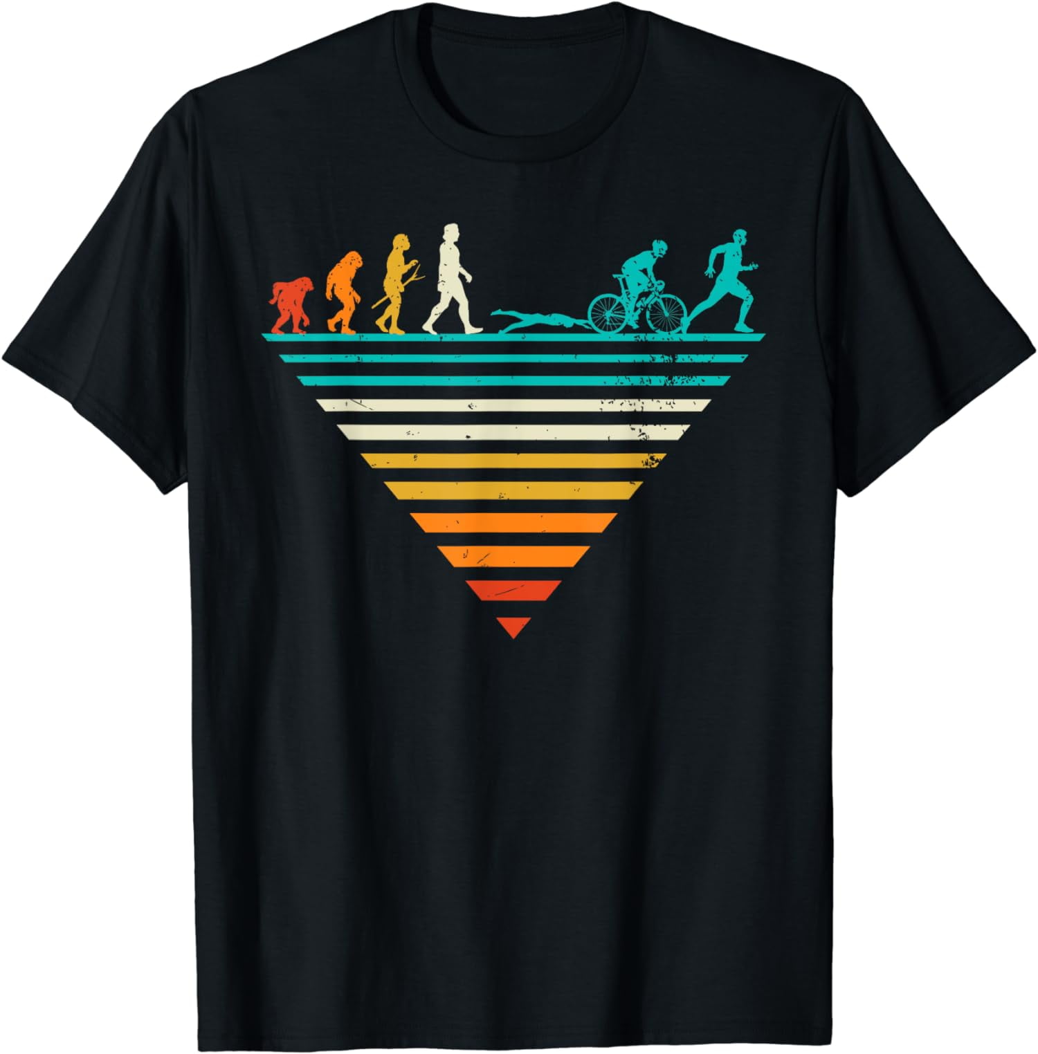 Human Evolution - Player Vintage Triathlon T-Shirt - Walmart.com