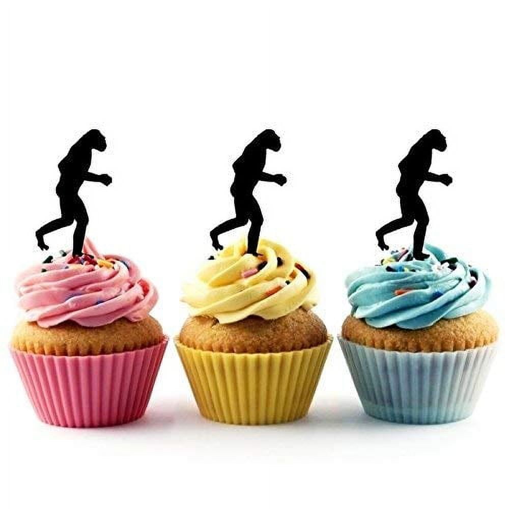 Human Evolution Silhouette Acrylic Cupcake Toppers 12 pcs - Walmart.com