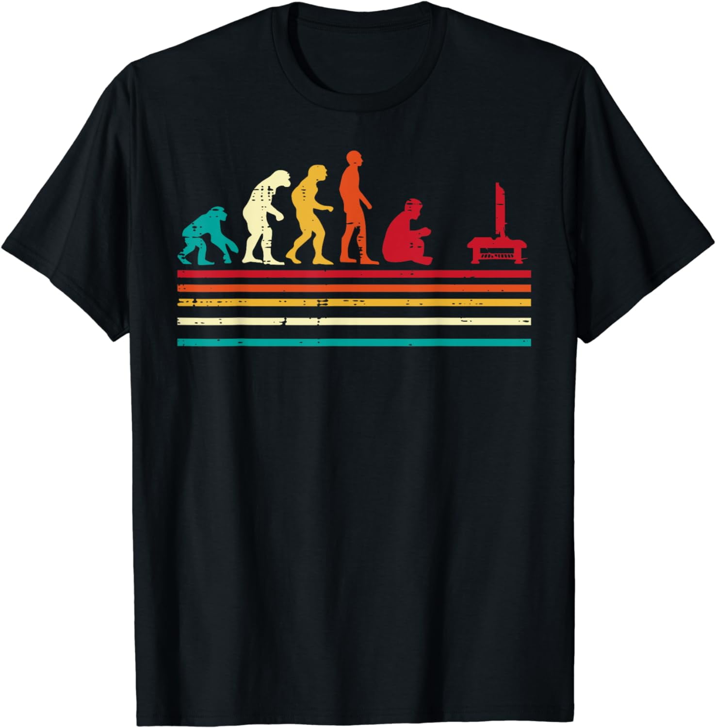 Human Evolution Video Gaming Retro Gamer Men Boys Kids Teens T-Shirt ...