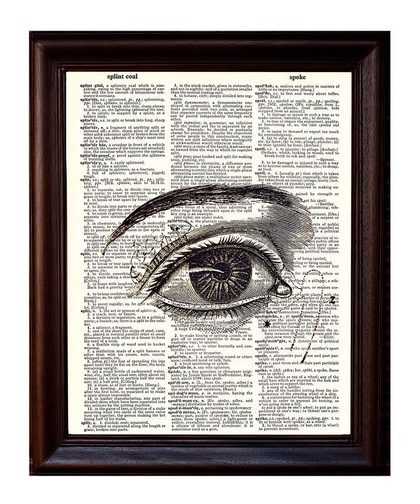 Human Eye - Dictionary Art Print Printed On Authentic Vintage ...