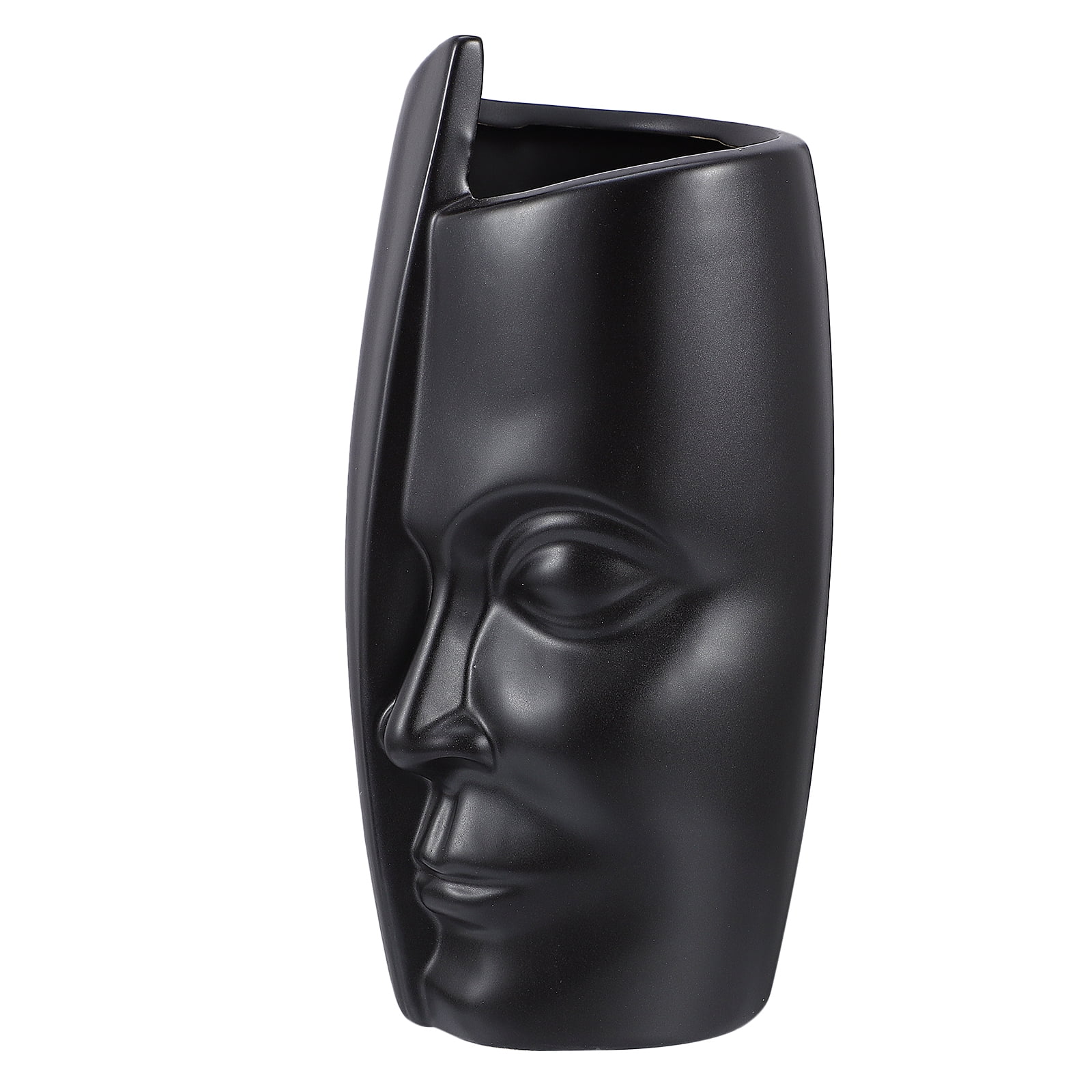 Human Face Ceramic Vase Chic Flower Vase Miss 10X11X21CM Black ...