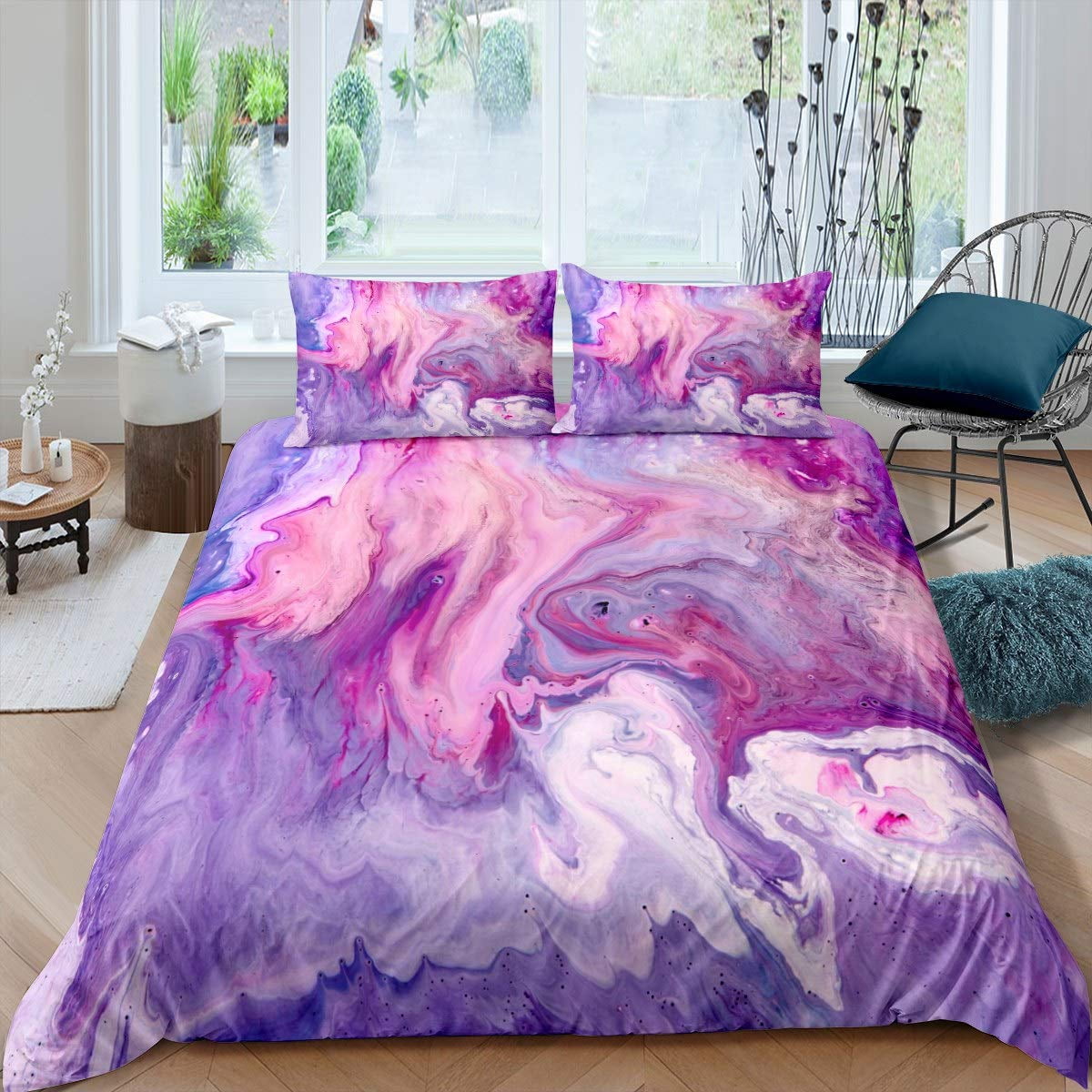 Human Face Duvet Cover Set King Size Line Oil Painting Bedding Set 3pcs ...