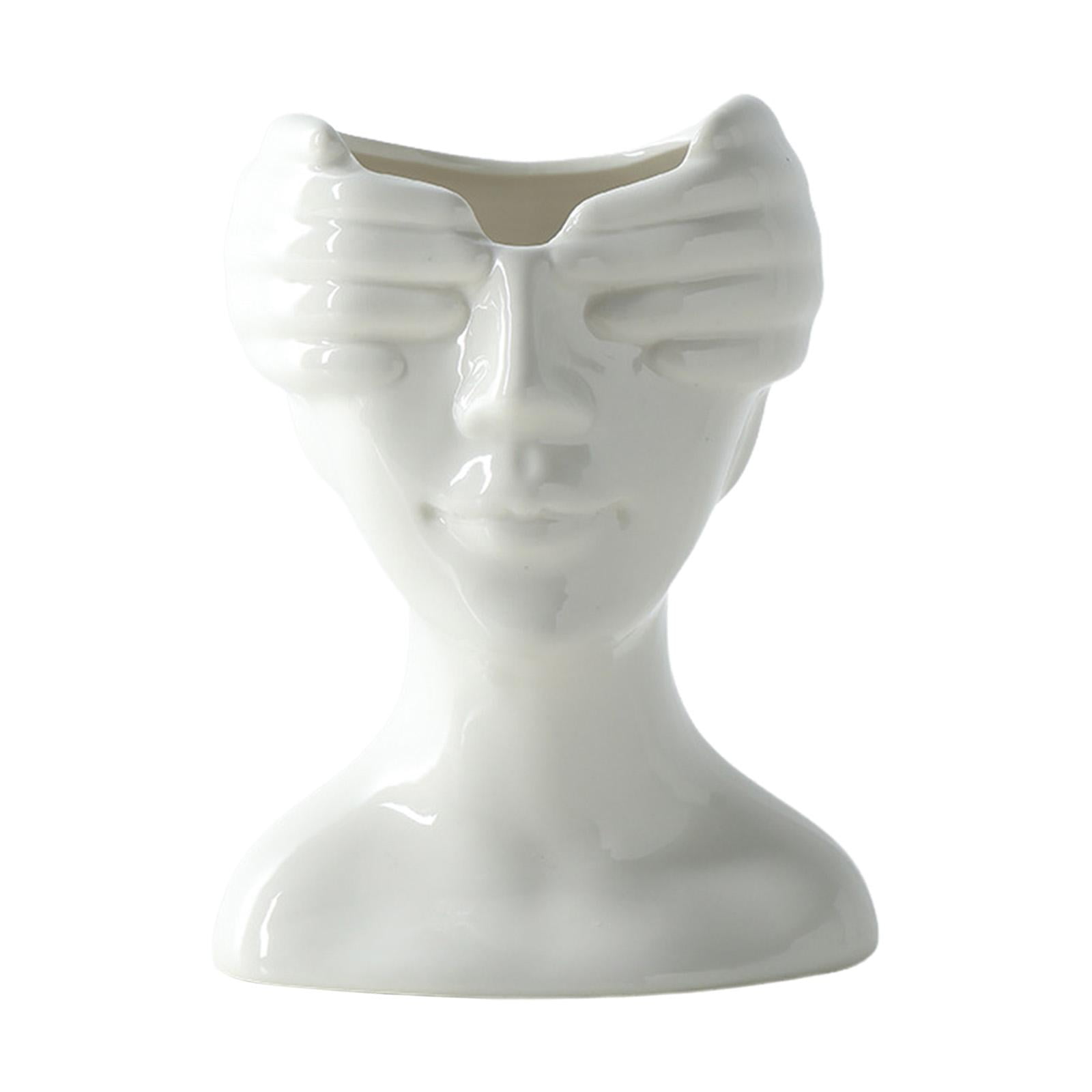 Human Face Flower Vase Ceramic Vase Floral Arrangement Desktop Vase ...