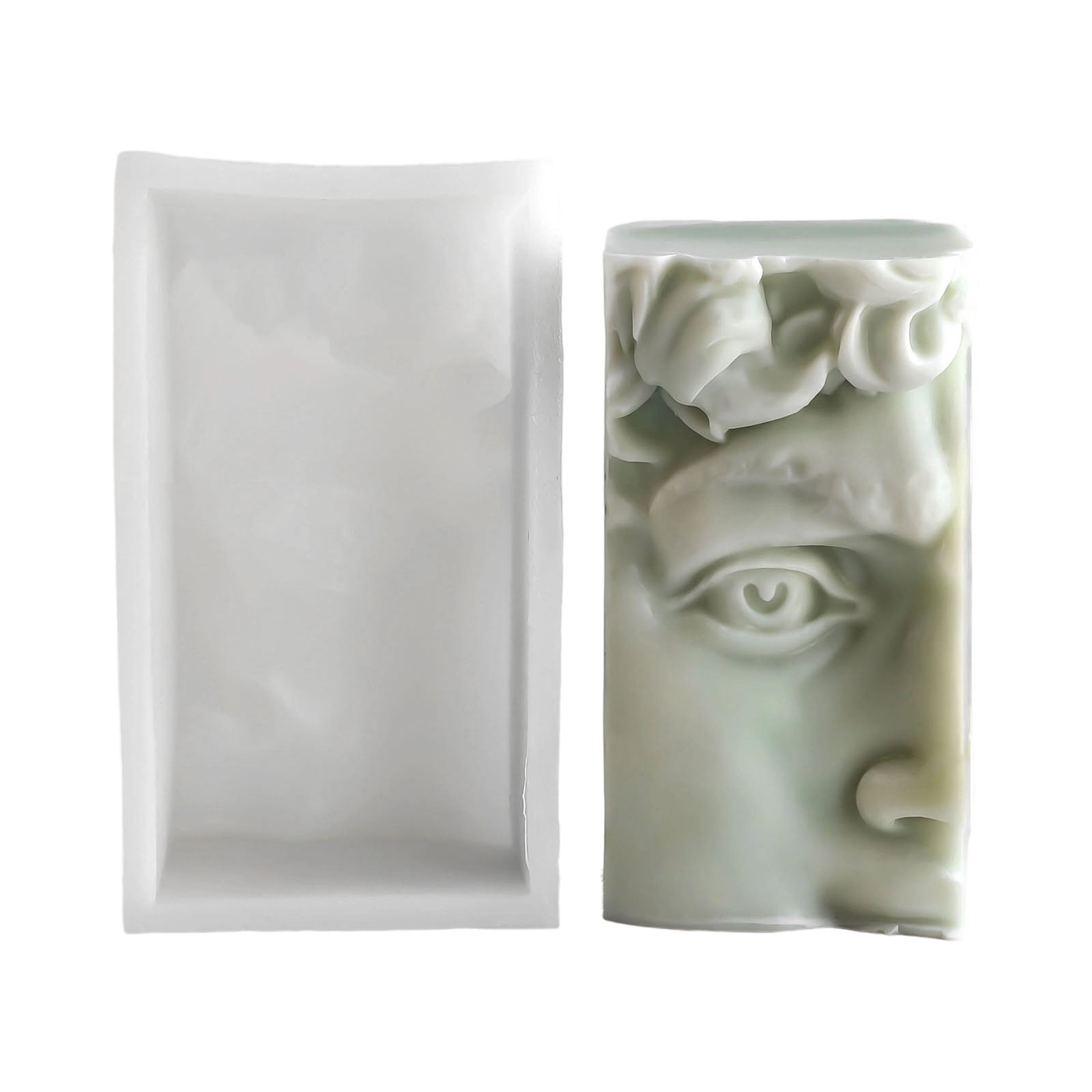 Human Face Sculpture Silicone Molds Heat Resistant for Epoxy Resin ...