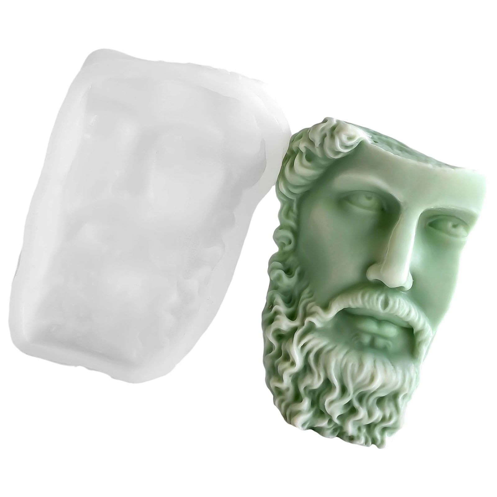Human Face Sculpture Silicone Molds Heat Resistant for Epoxy Resin ...
